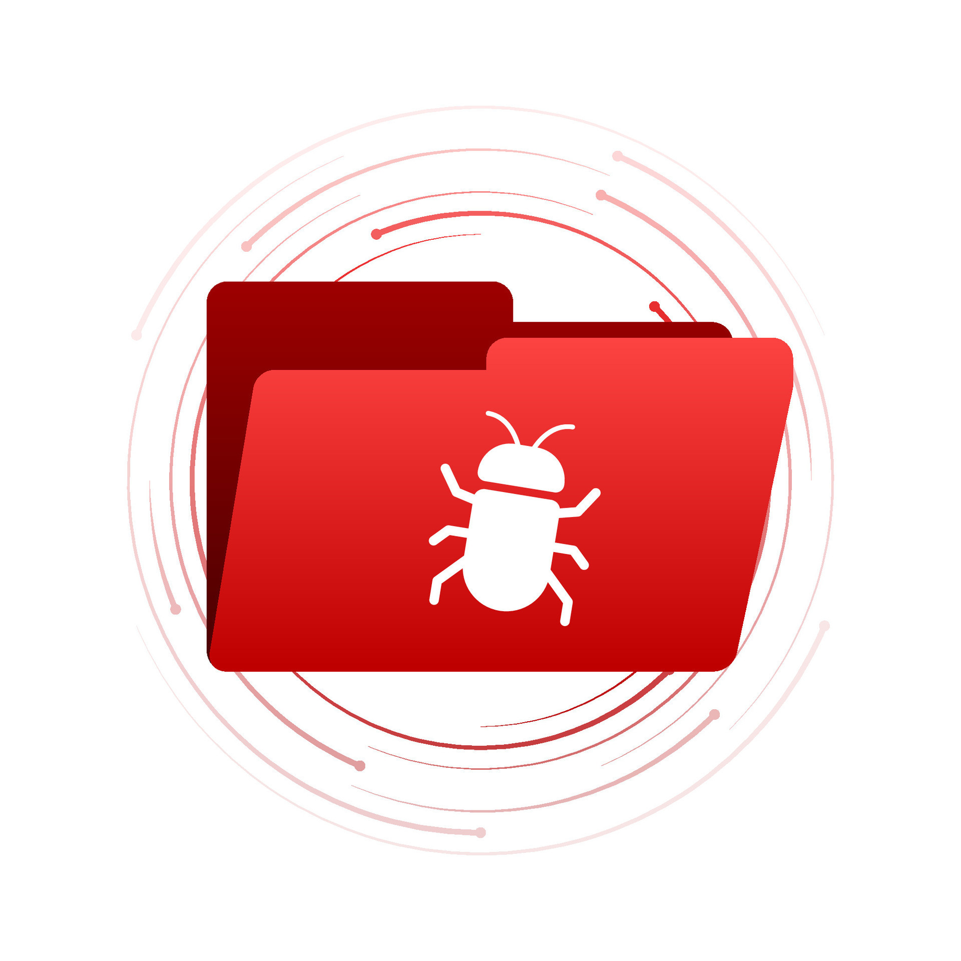 Computer virus. Bug on file. Virus protection. 37018032 Vector Art at ...