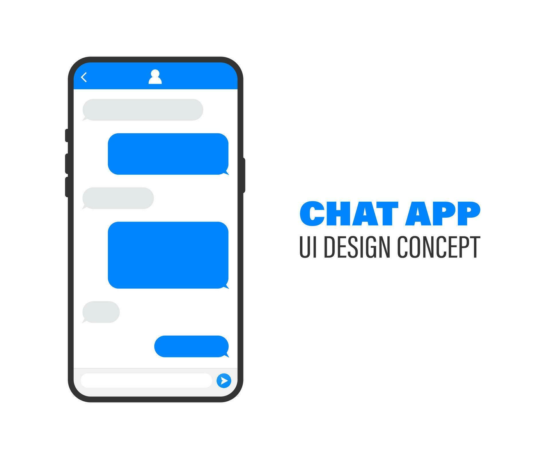 Flat Messages Bubbles. Chat interface. Message bubbles 37021965 Vector ...