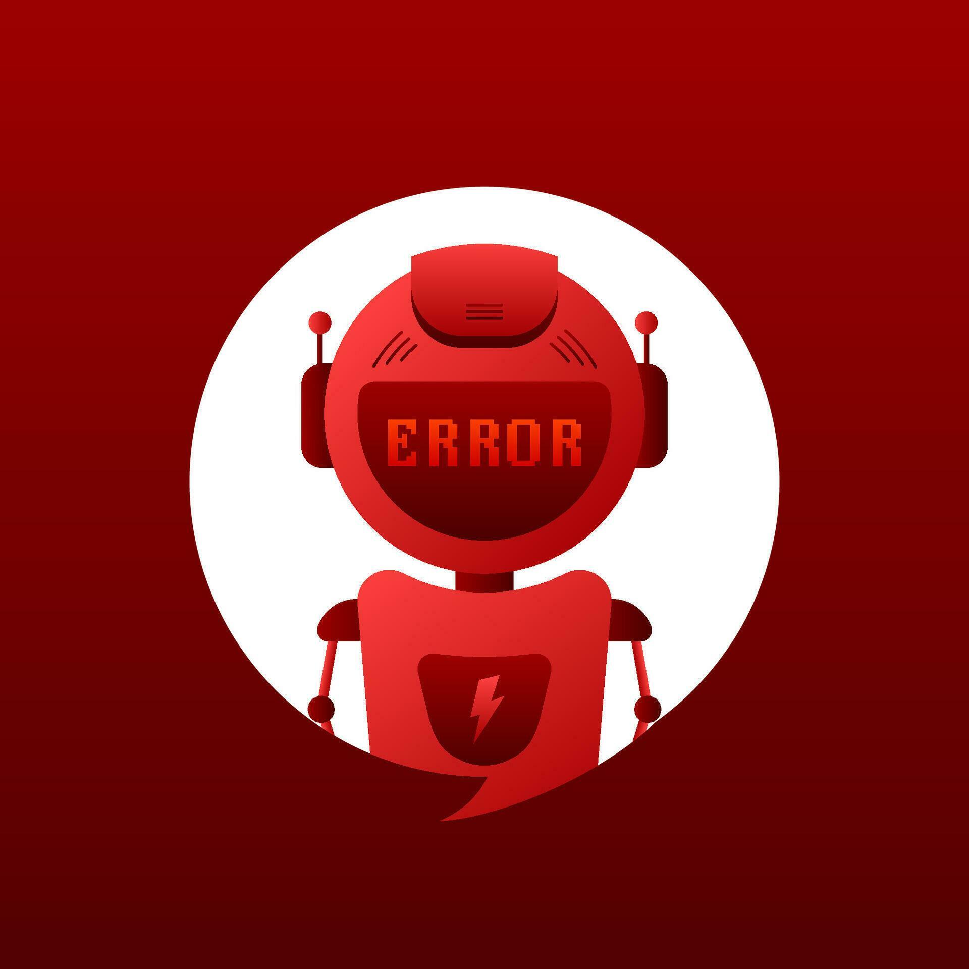 Error chatbot glyph icon. Silhouette symbol. Talkbot with error in speech bubble. Error bot ...