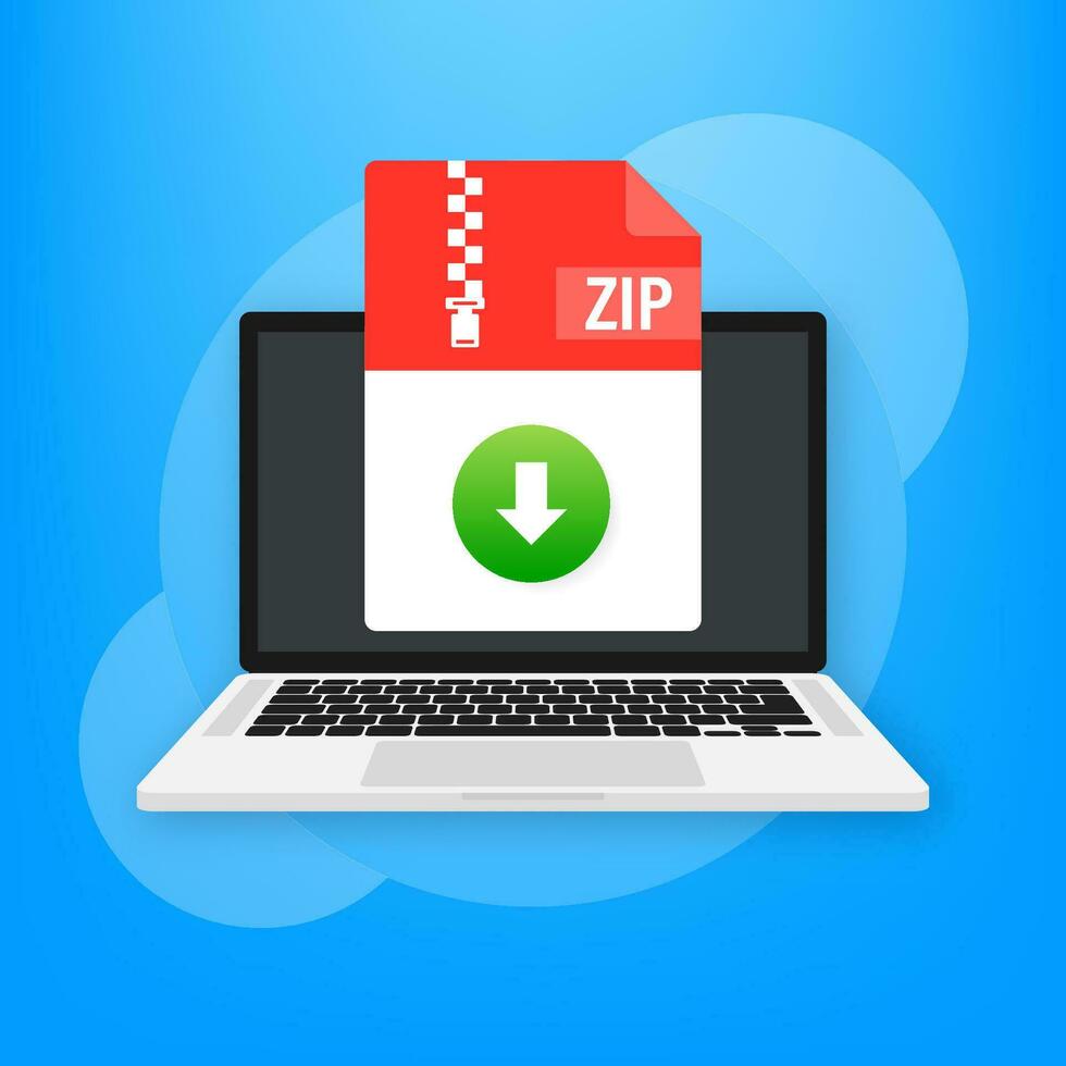 Zip file. Icon for web background design. Email sign. Technology vector ...