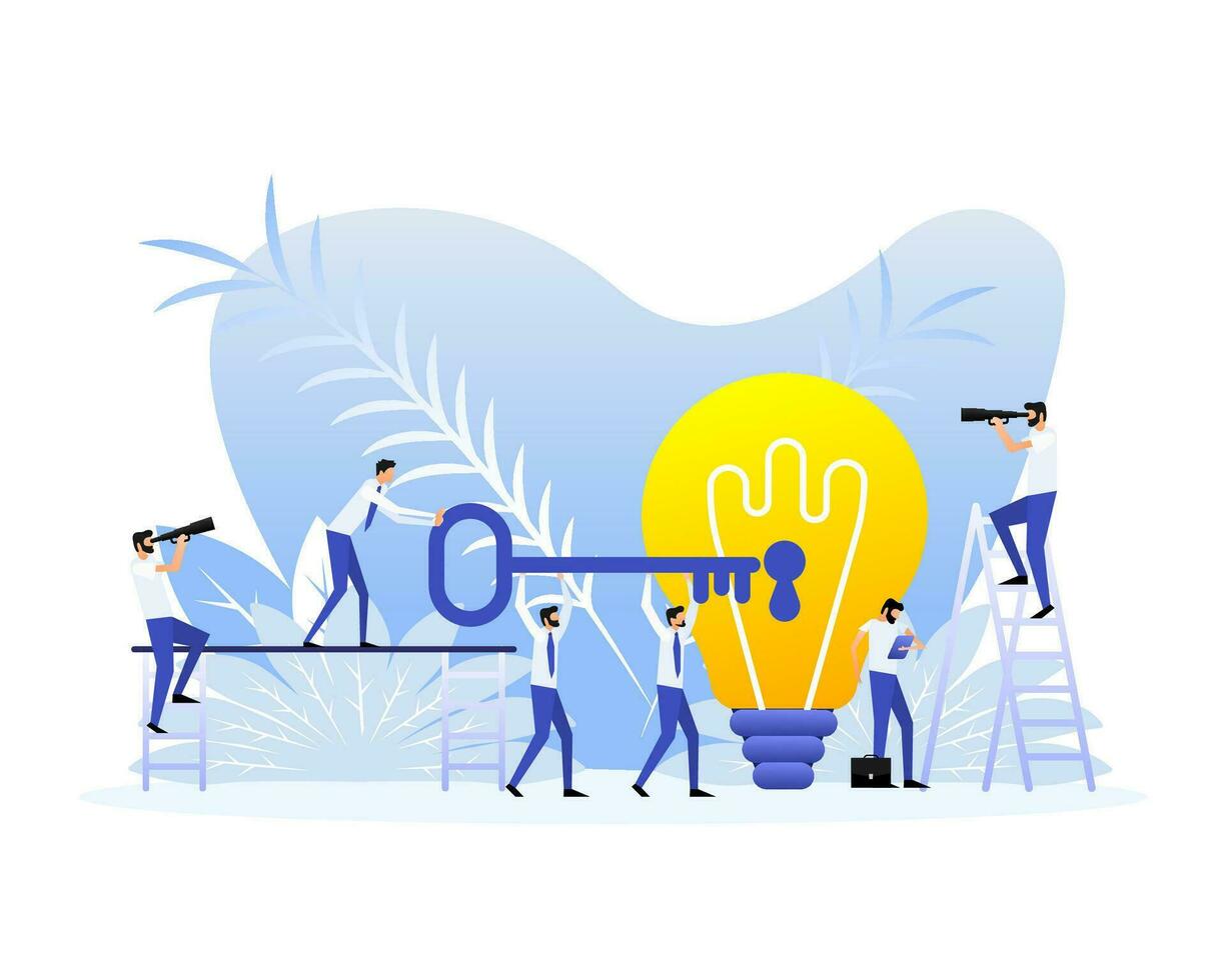 Business idea, idea creative, finding solution. Vector illustration ...