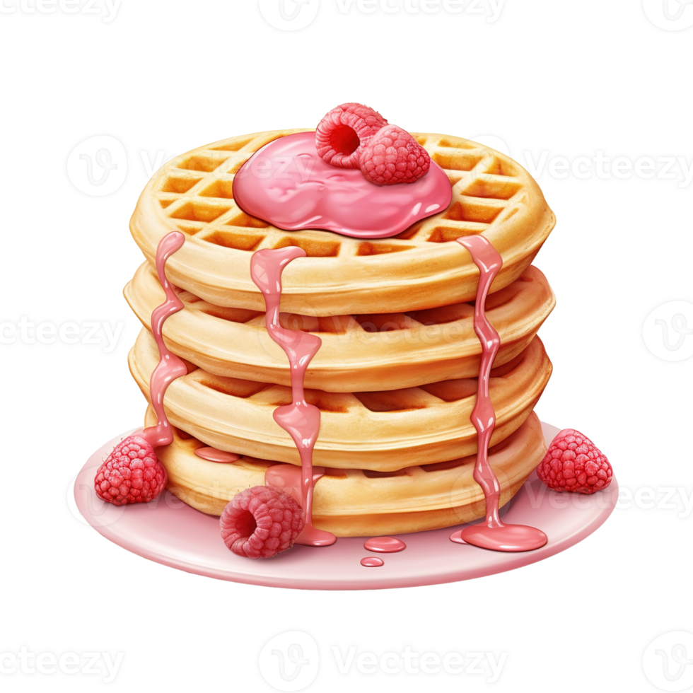 Ai Generated Stack Of Pancakes With Raspberry Ai Generated Image