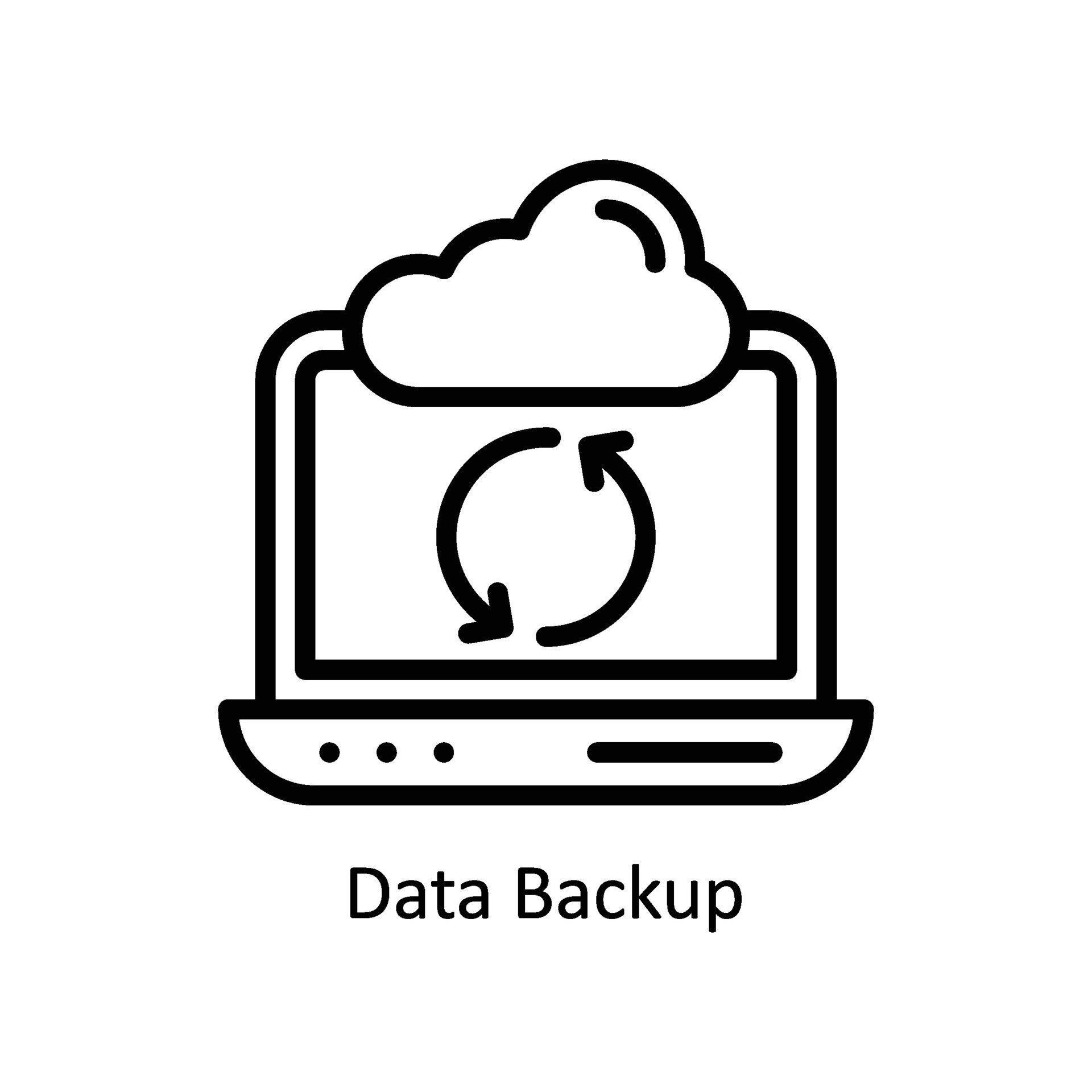Data Backup vector outline icon style illustration. EPS 10 File ... Data Backup vector outline icon style illustration. EPS 10 File ...