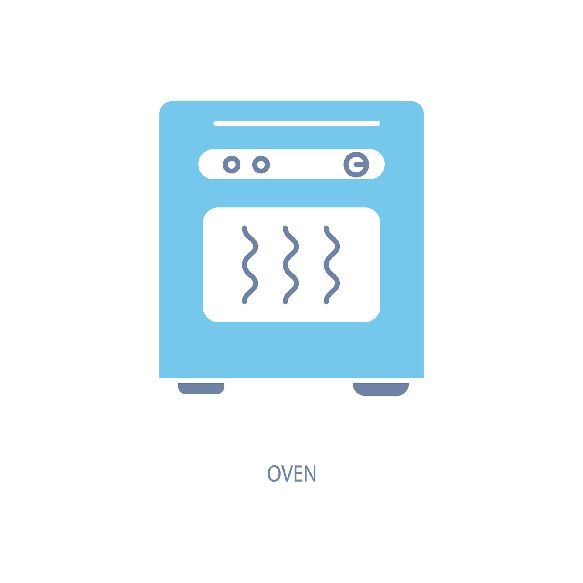oven concept line icon. Simple element illustration. oven concept outline symbol design ...