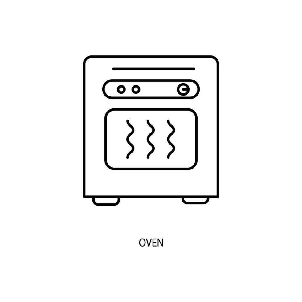 oven concept line icon. Simple element illustration. oven concept outline symbol design ...