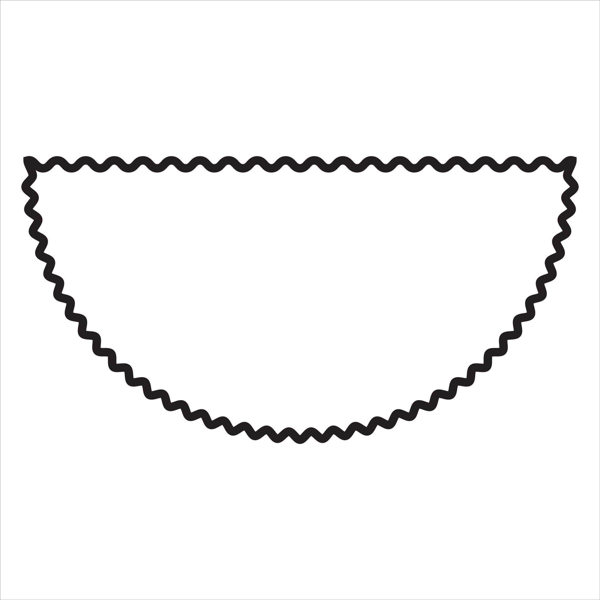 Zig Zag Edge Circle Shape Collection Jagged Circle Elements Set Black
