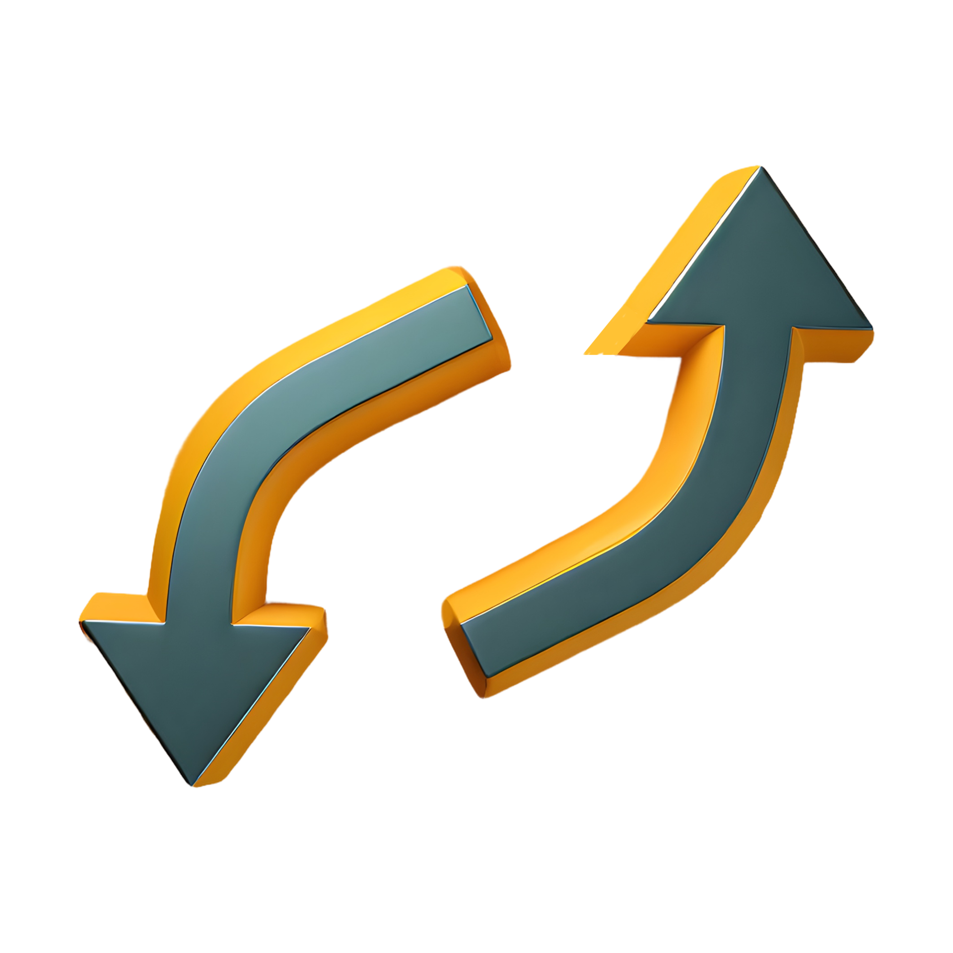 Ai Generated Two Up Directional Arrows Symbol 3d Isolated On