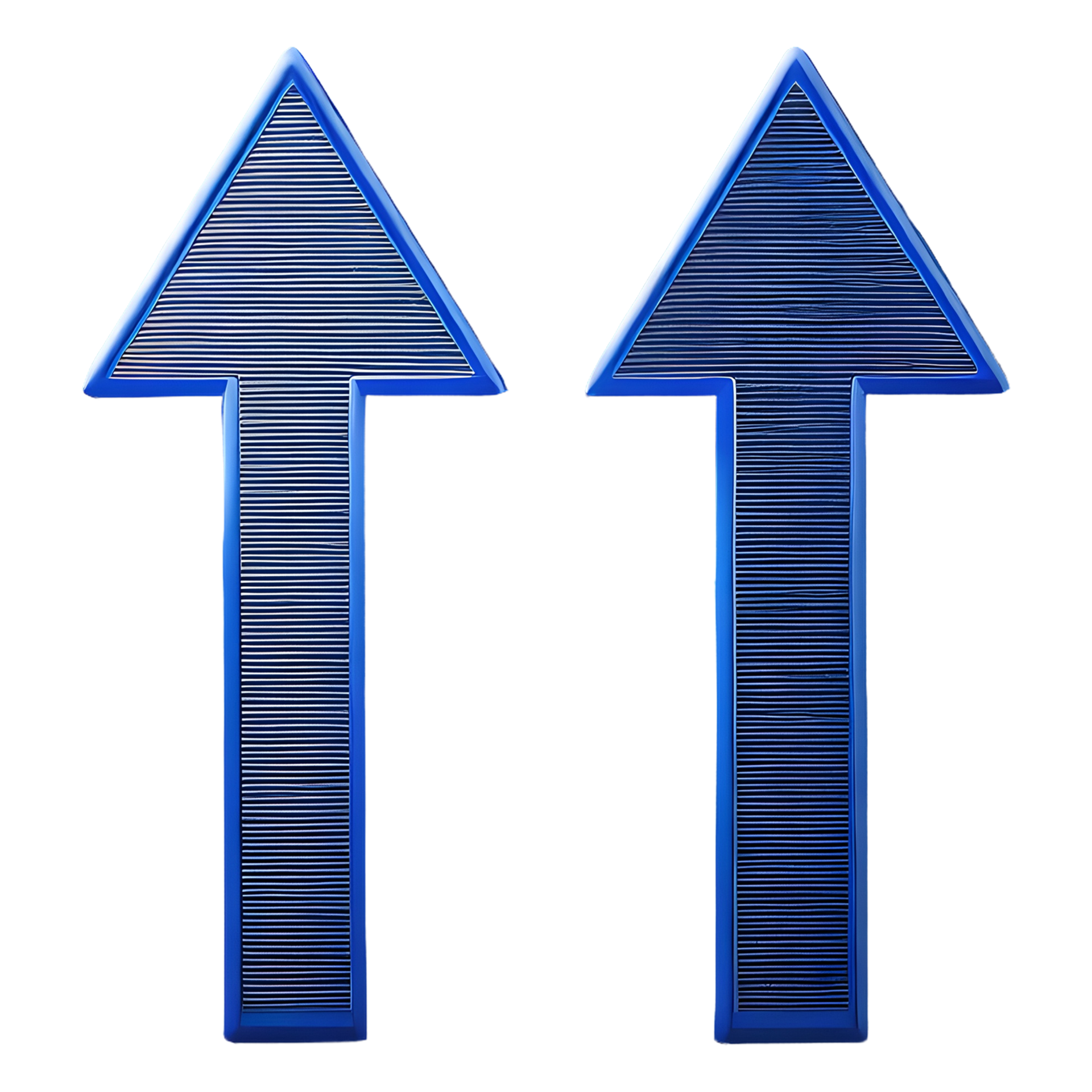 Ai Generated Two Up Directional Arrows Symbol 3d Isolated On