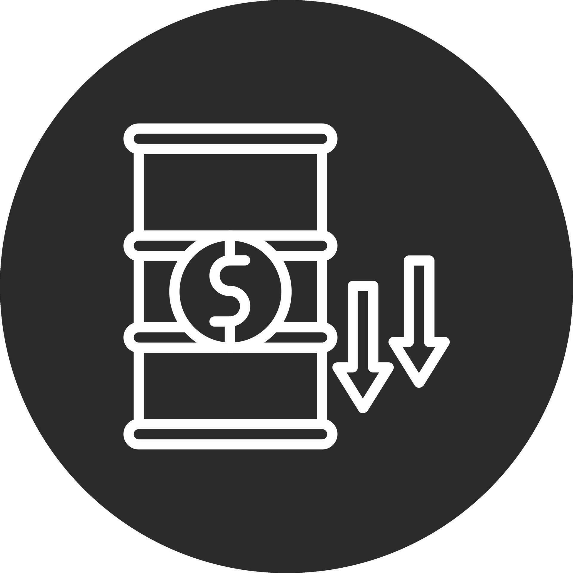 Oil Price Decrease Vector Icon 37054663 Vector Art at Vecteezy