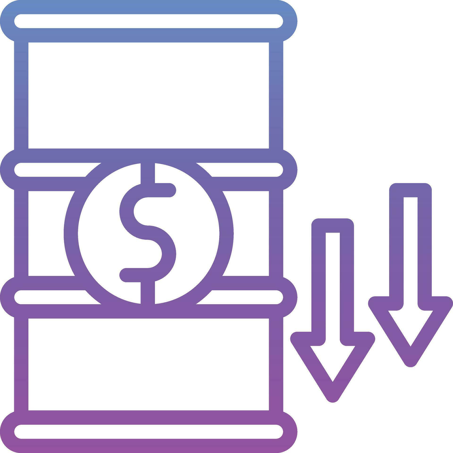 Oil Price Decrease Vector Icon 37059558 Vector Art at Vecteezy