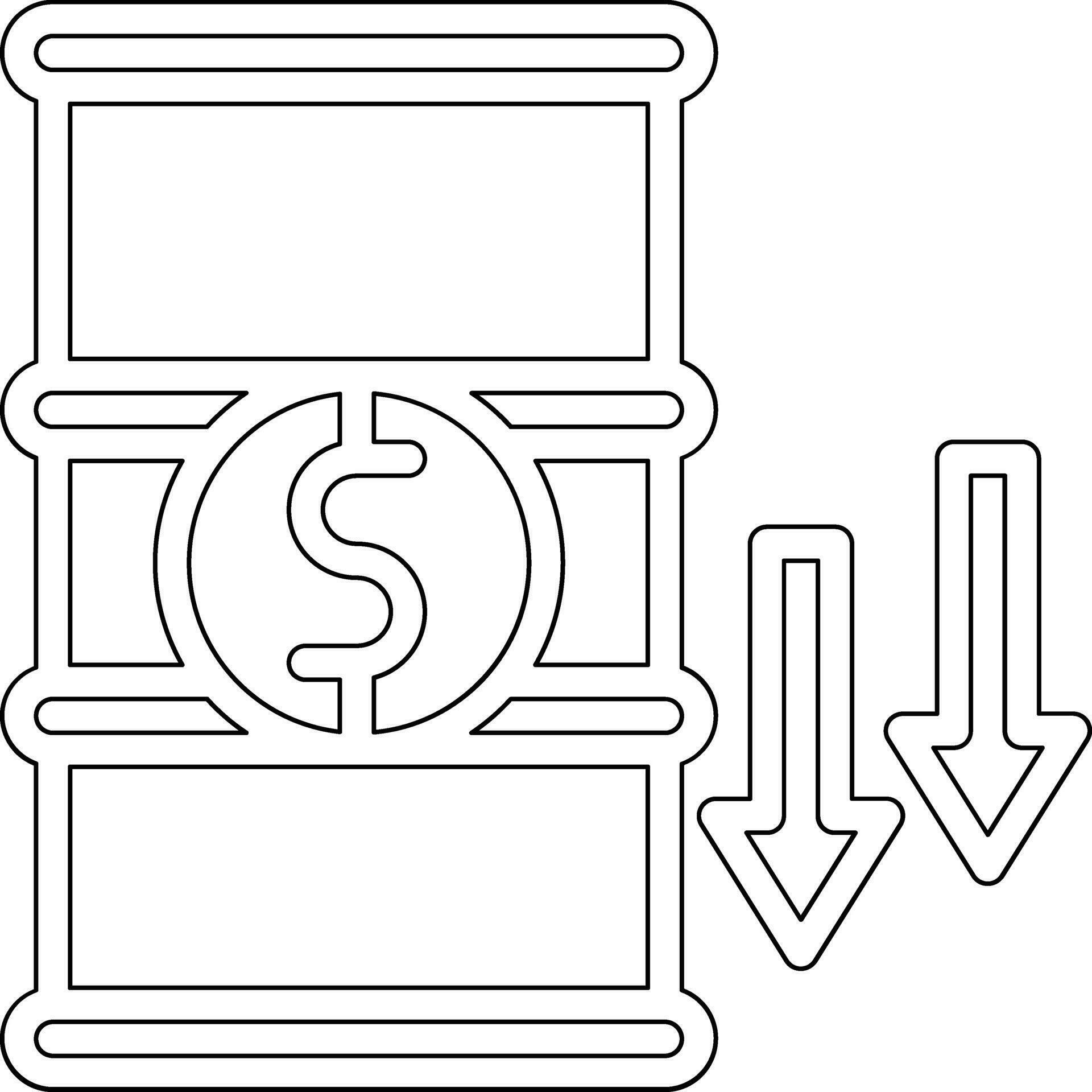 Oil Price Decrease Vector Icon 37059585 Vector Art at Vecteezy