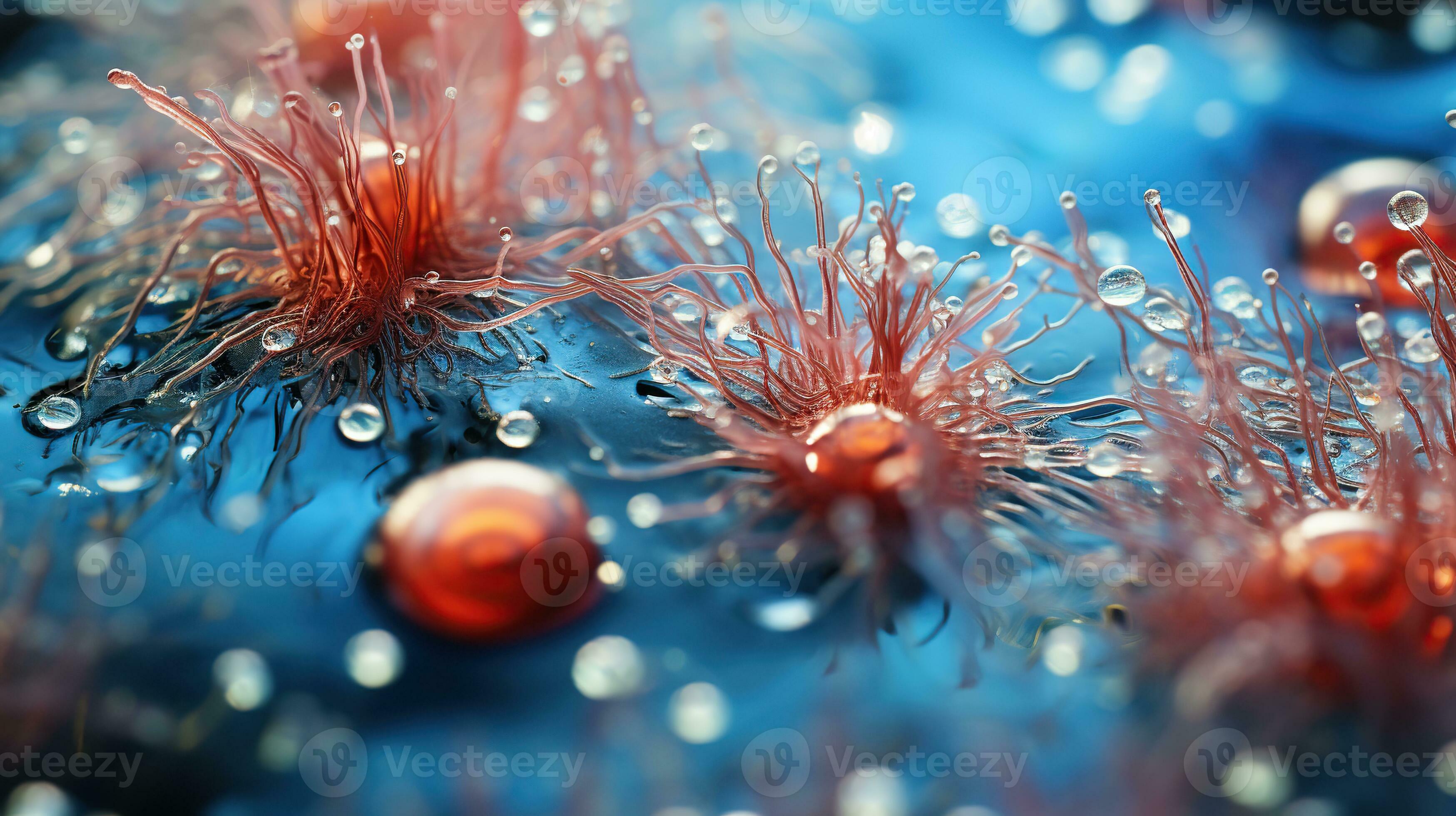 AI generated Candida and bacteria colonies under a microscope. Generative AI 37061913 Stock ...