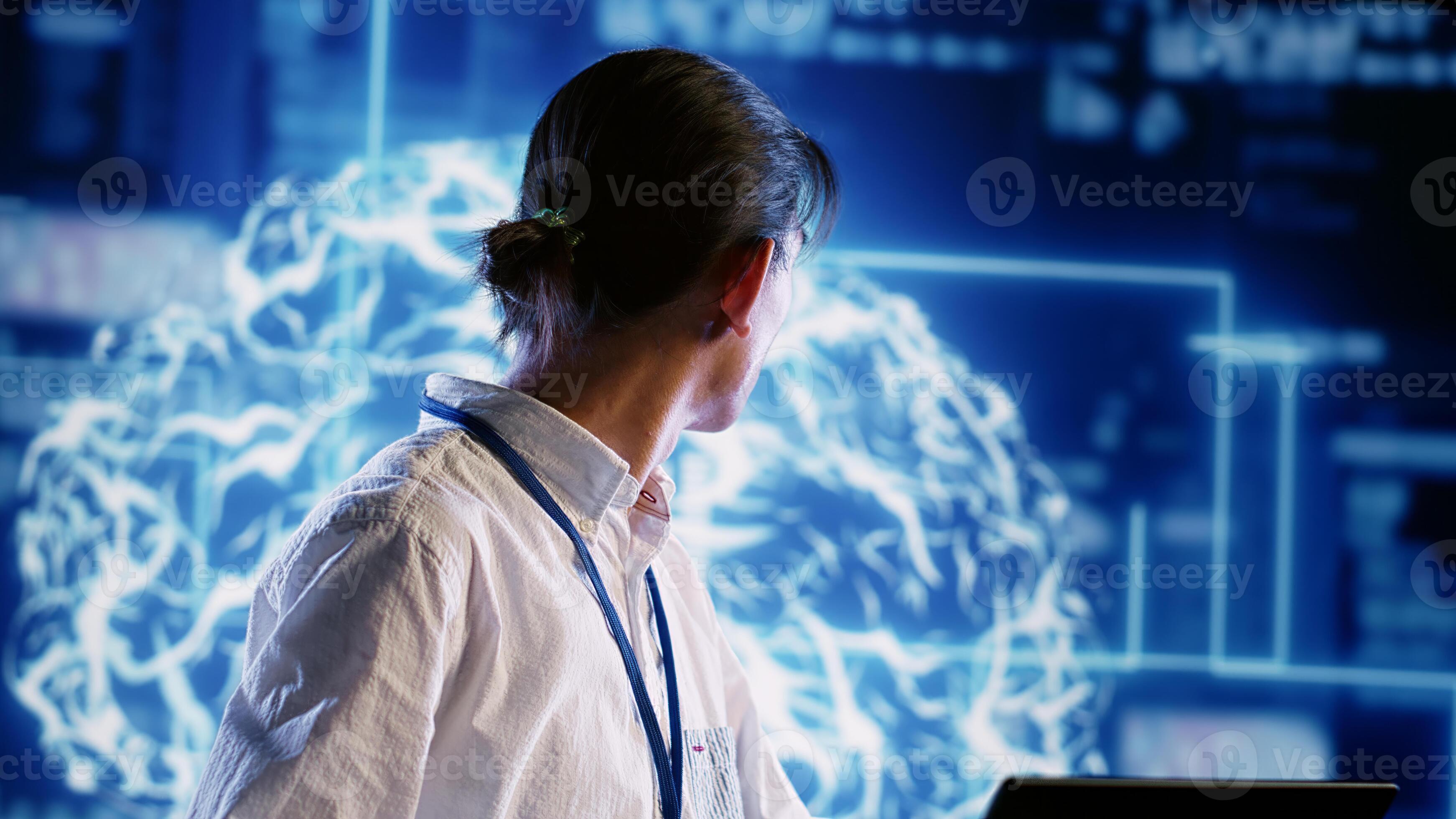 Experienced admin developing artificial intelligence neural networks architecture inspired by ...