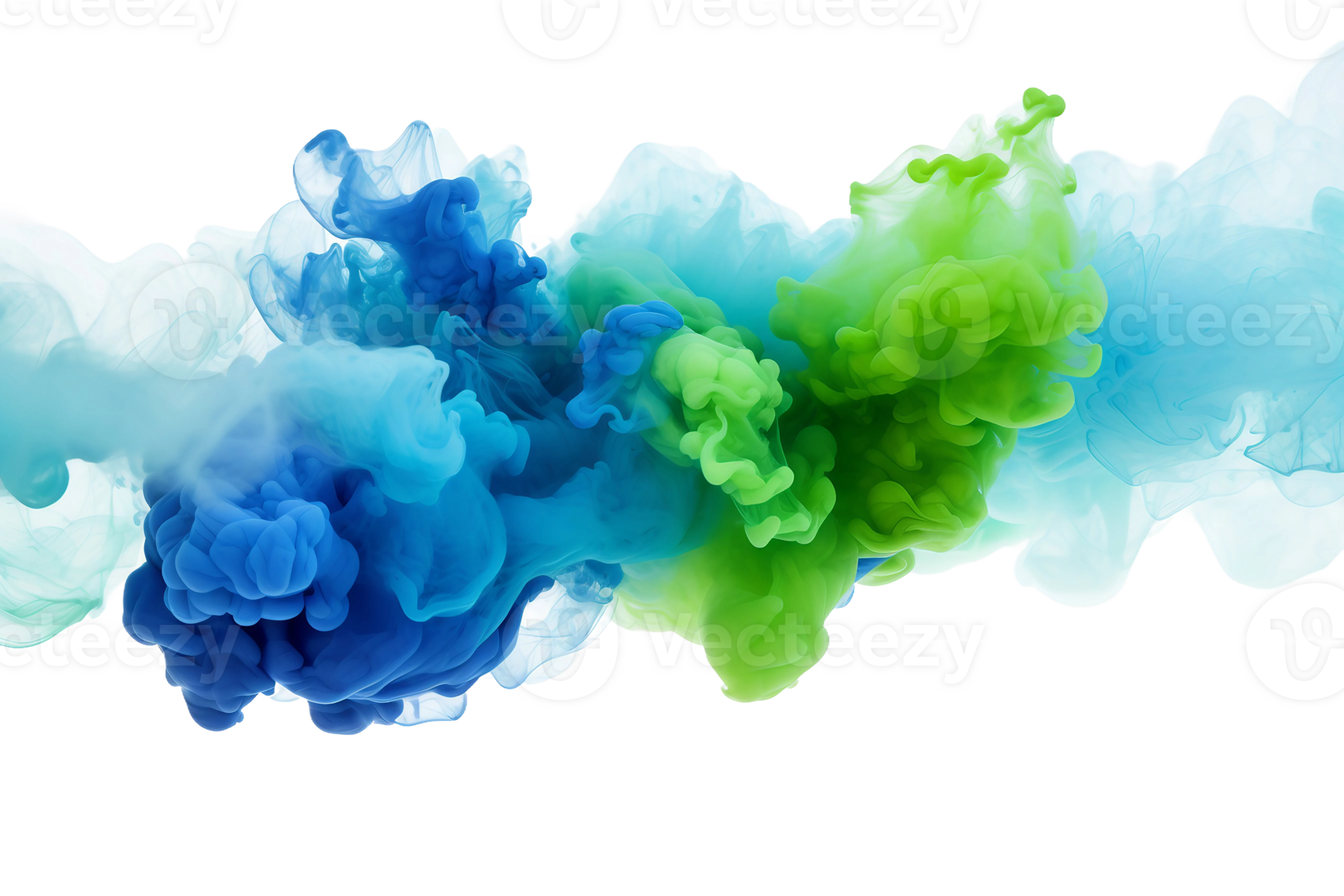 AI generated Blue and Green Mix Cloud on transparent background. 37066134 PNG