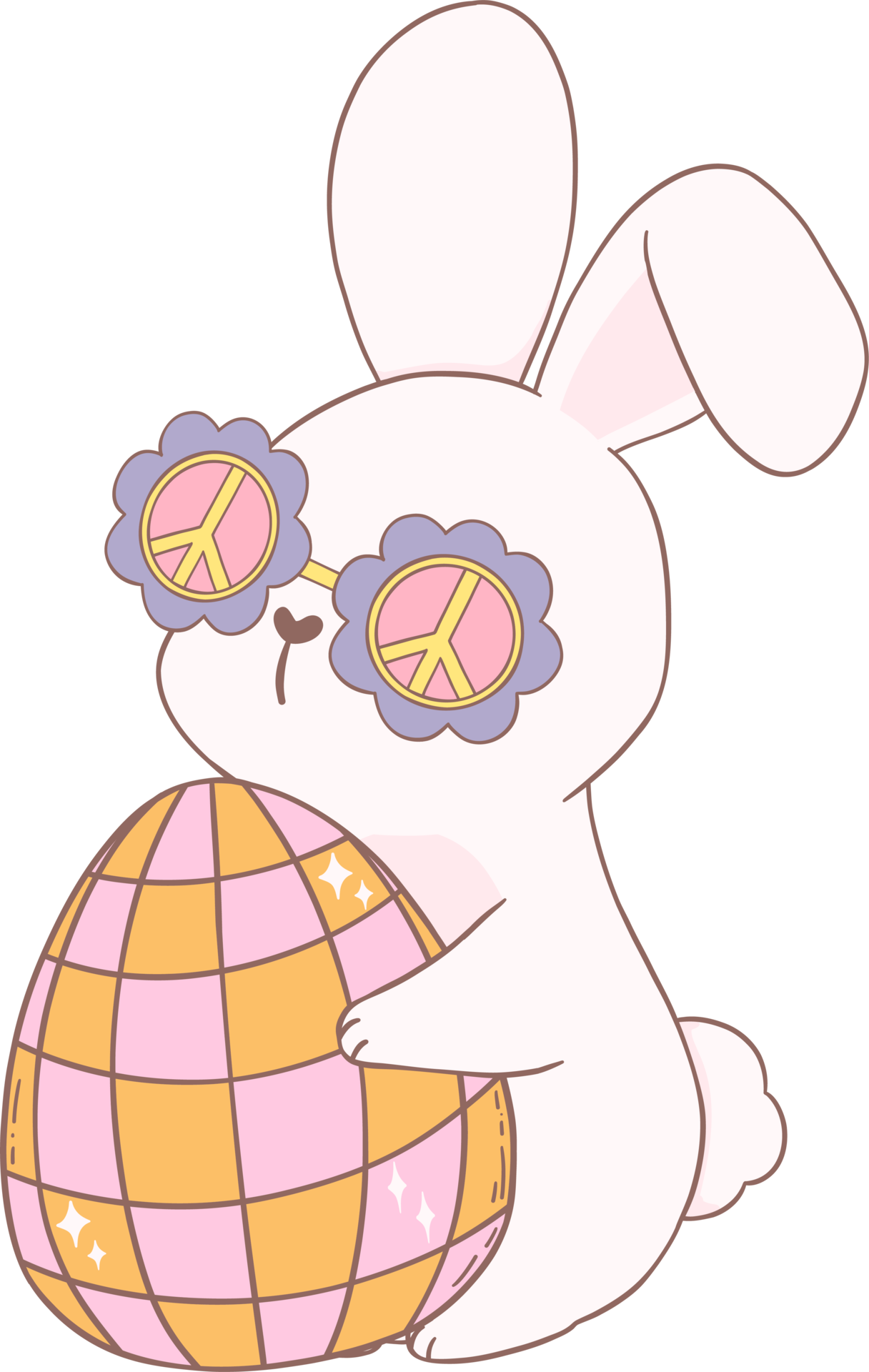 Groovy Easter Bunny 37073111 PNG