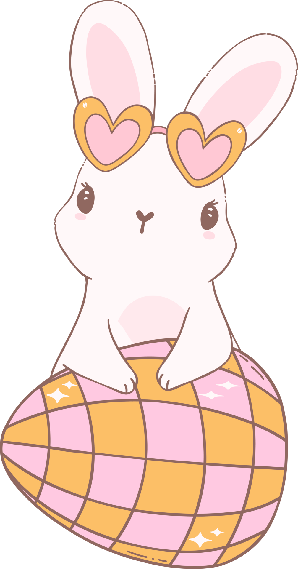 Groovy Easter Bunny 37073136 PNG