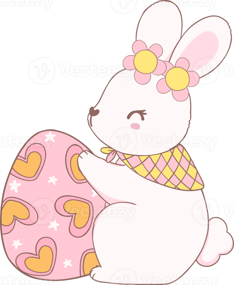 Groovy Easter Bunny 37073142 PNG