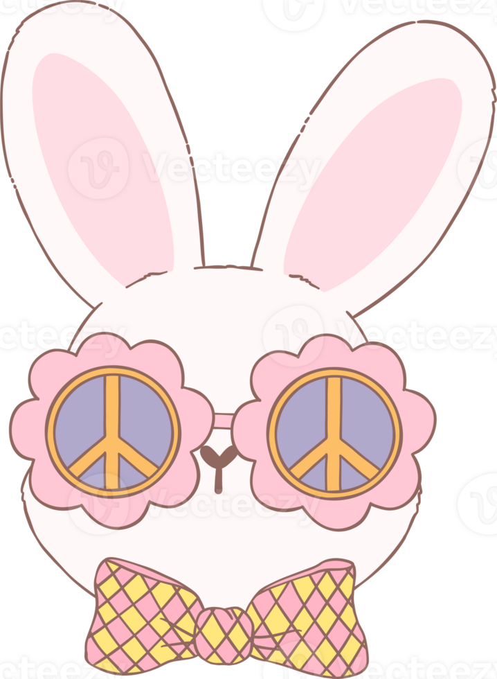 Groovy Easter Bunny 37073205 PNG