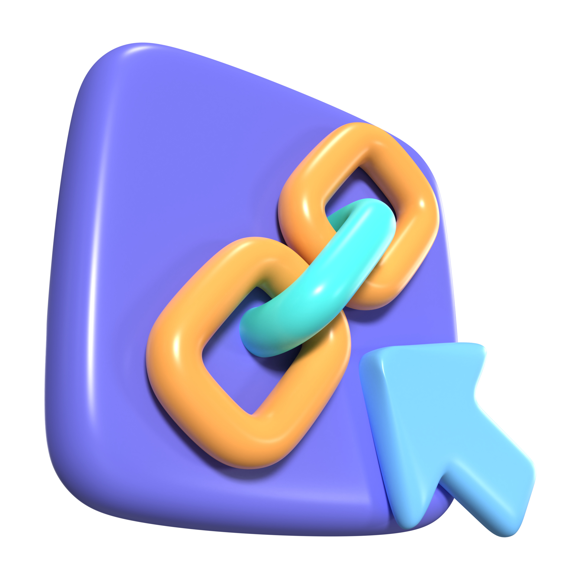 Hyperlink 3D Illustration Icon 37081521 PNG