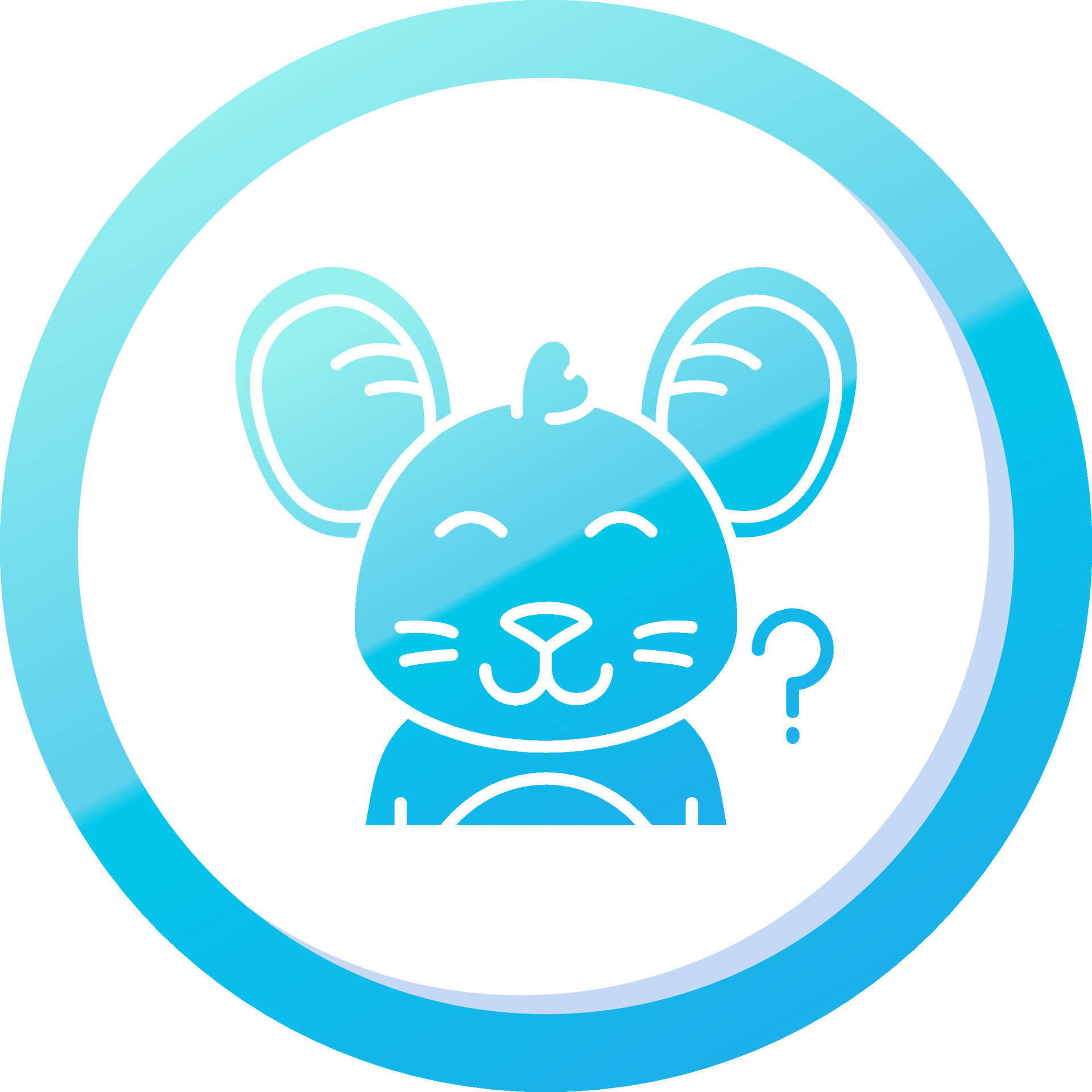 Thinking Solid Blue Gradient Icon 37084478 Vector Art at Vecteezy