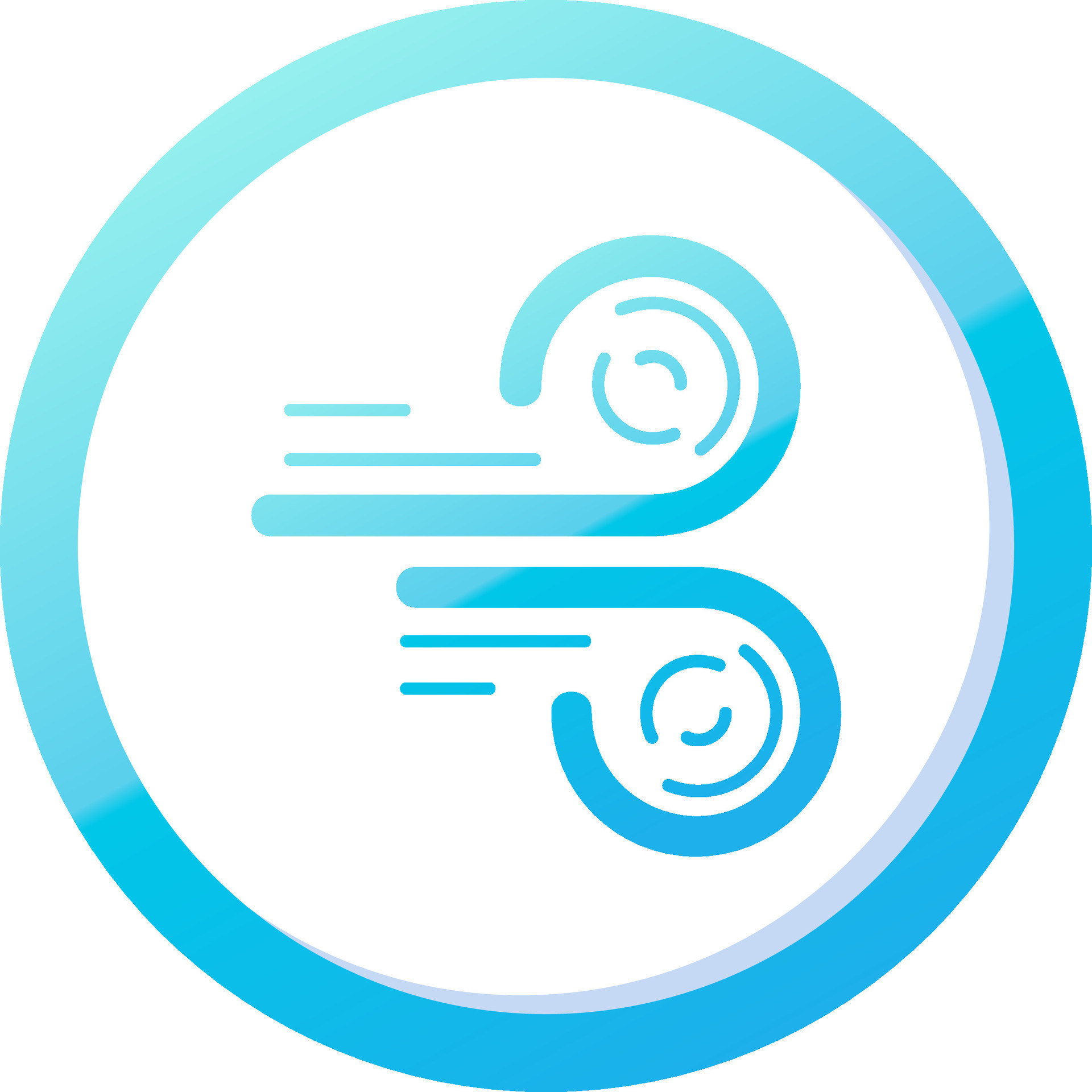 Wind Solid Blue Gradient Icon 37084661 Vector Art at Vecteezy