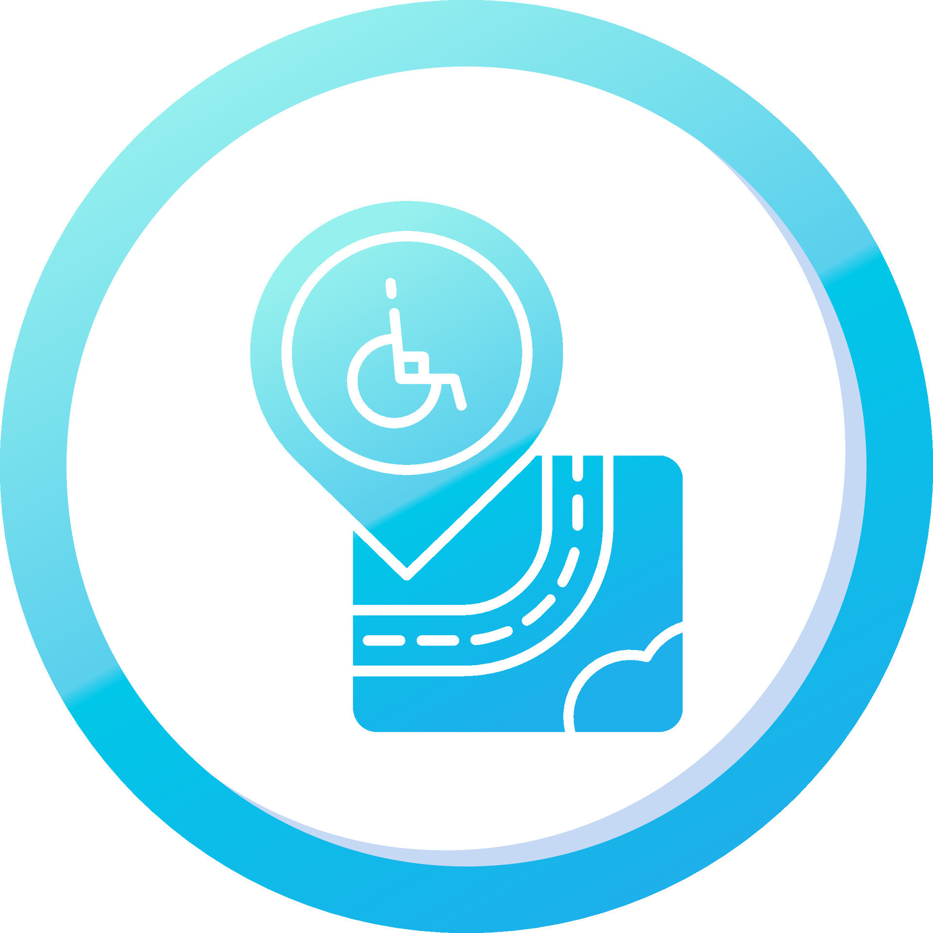 Disabled Solid Blue Gradient Icon 37084792 Vector Art at Vecteezy