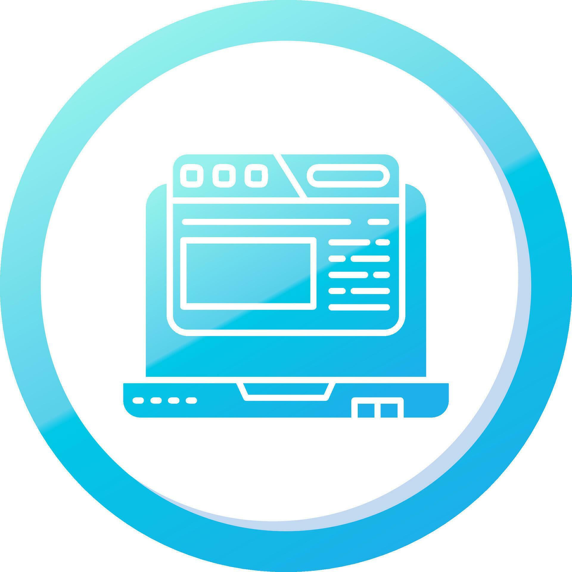 Browser Solid Blue Gradient Icon 37084836 Vector Art at Vecteezy