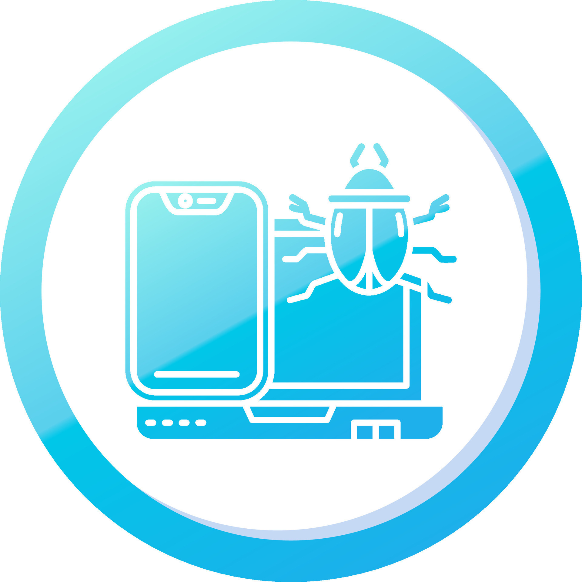Bug Solid Blue Gradient Icon 37084845 Vector Art at Vecteezy