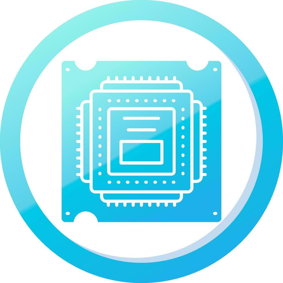 Processor Solid Blue Gradient Icon 37084911 Vector Art At Vecteezy