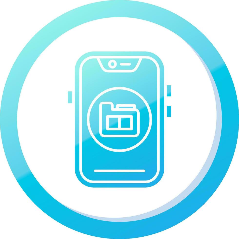 Folder Solid Blue Gradient Icon 37085365 Vector Art at Vecteezy