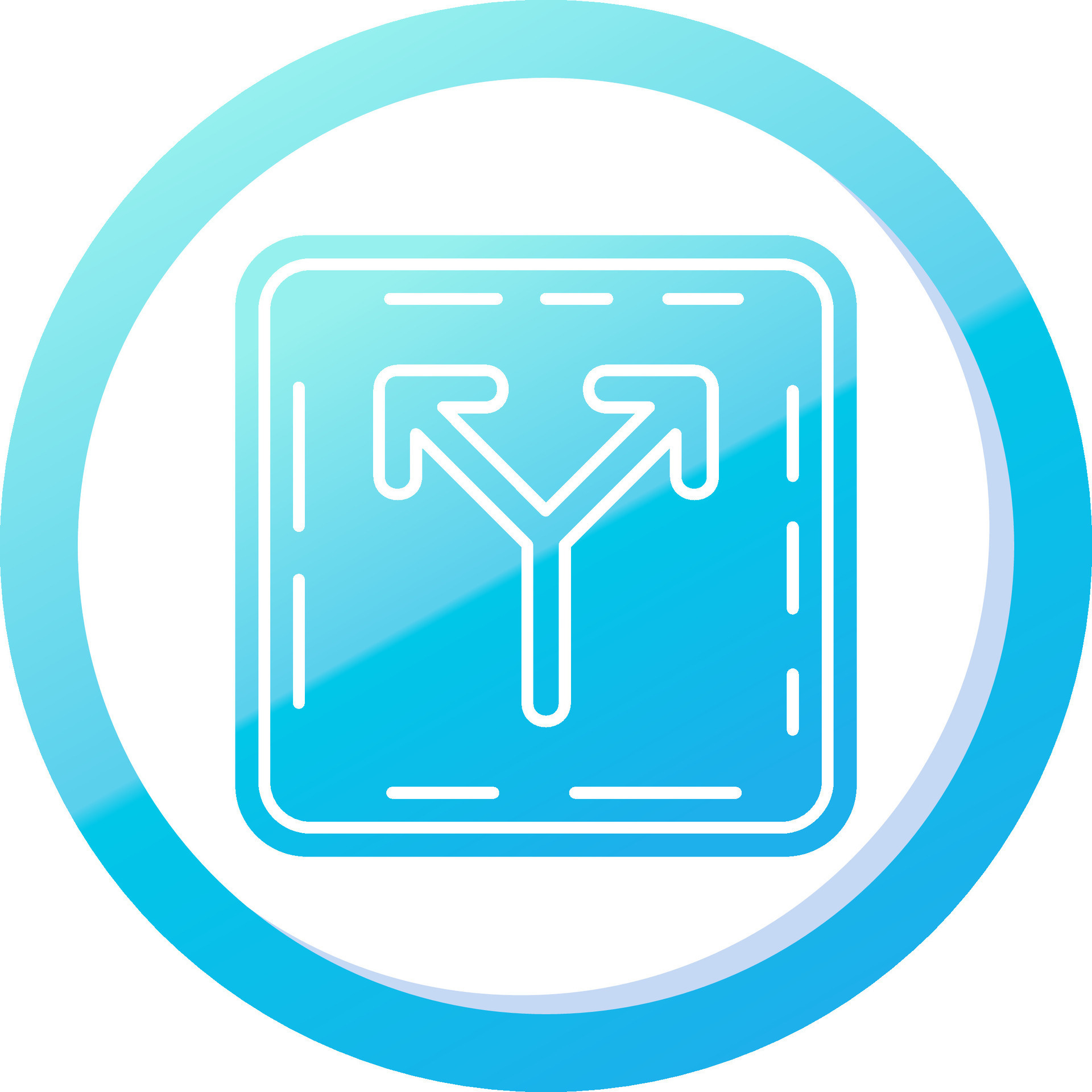 Split Solid Blue Gradient Icon 37085718 Vector Art at Vecteezy