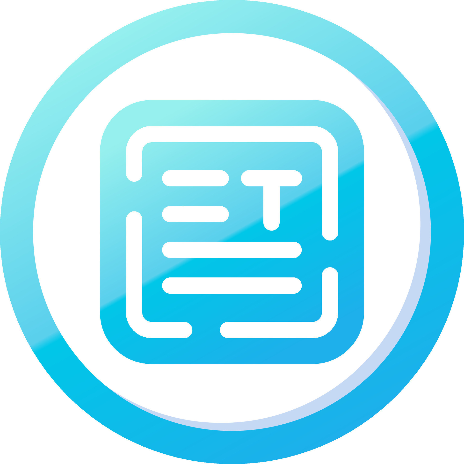 Align text Solid Blue Gradient Icon 37085859 Vector Art at Vecteezy