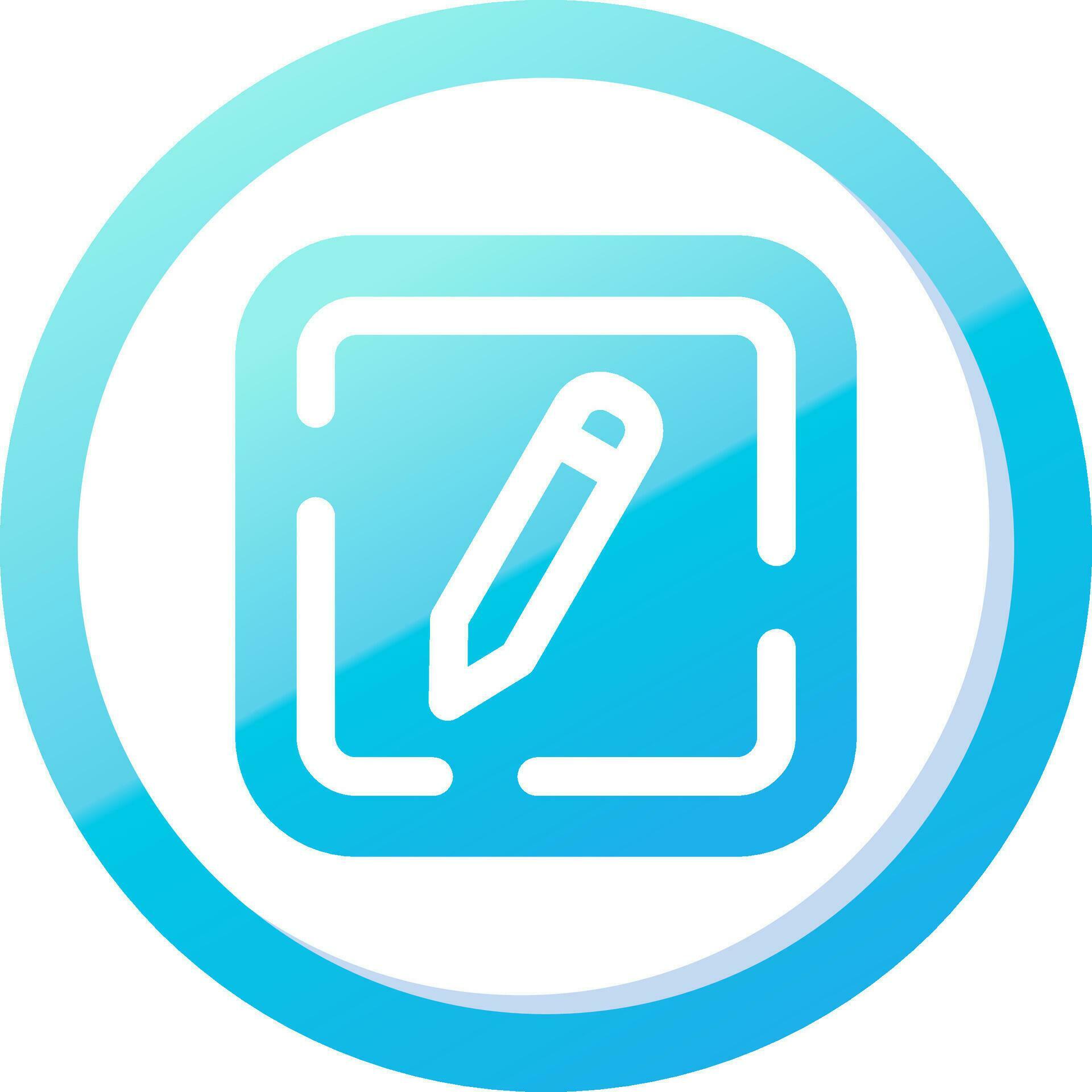 Edit Solid Blue Gradient Icon 37085875 Vector Art at Vecteezy