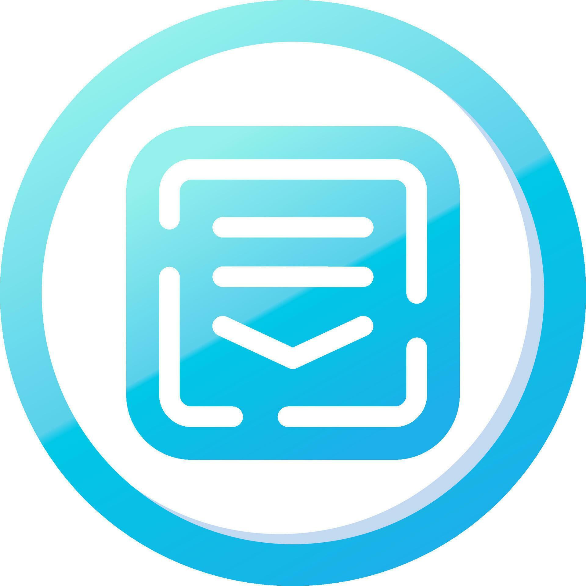 Drop down list Solid Blue Gradient Icon 37085889 Vector Art at Vecteezy