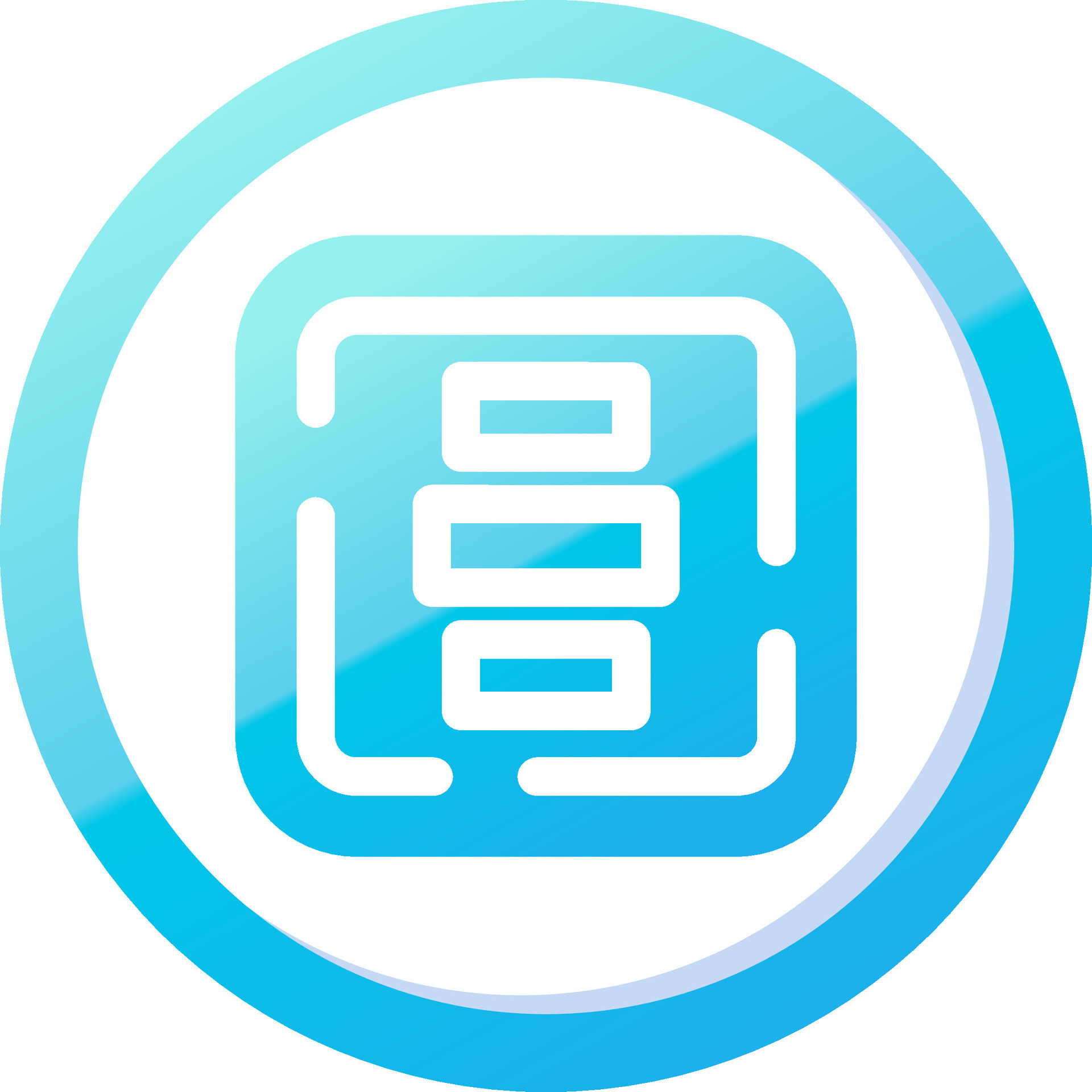 Horizontal Alignment Solid Blue Gradient Icon 37085897 Vector Art at ...