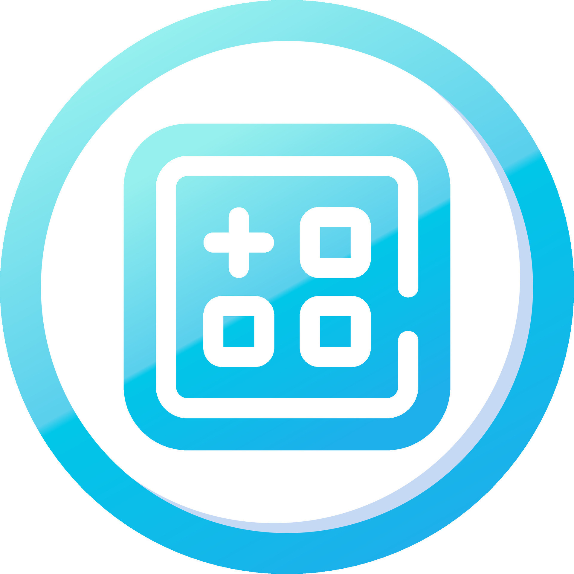 Menu Solid Blue Gradient Icon 37086064 Vector Art at Vecteezy