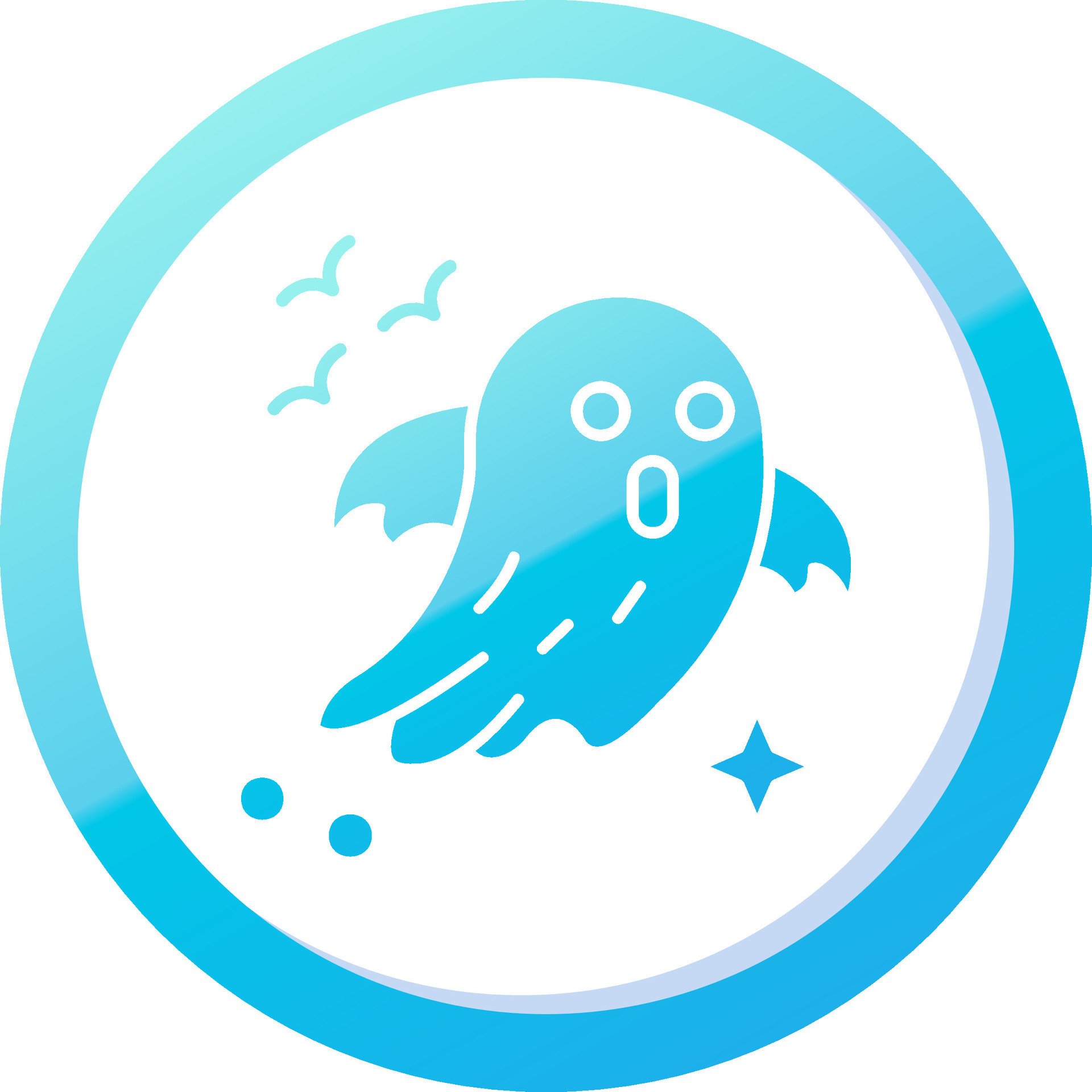 Ghost Solid Blue Gradient Icon 37086096 Vector Art at Vecteezy