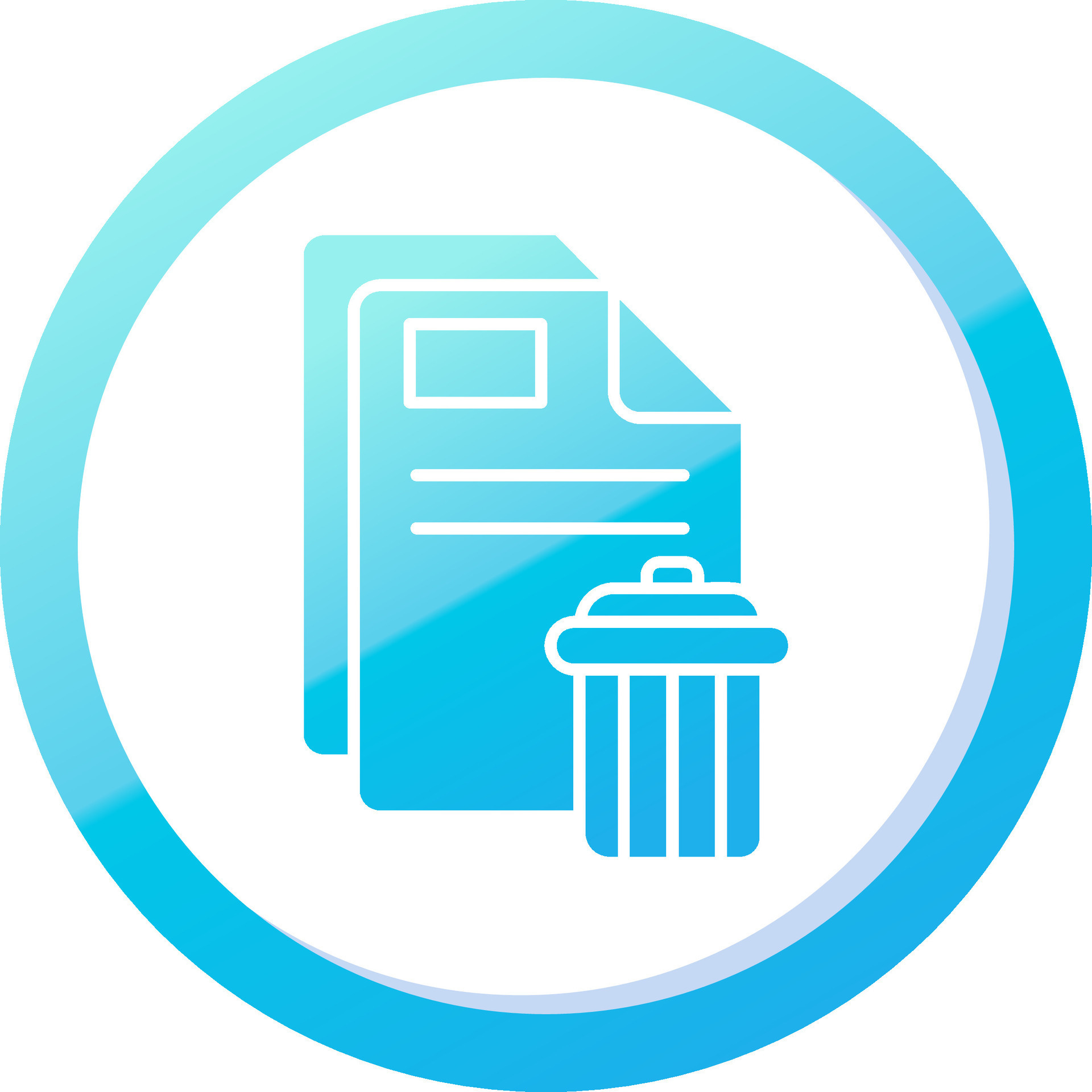 Delete Solid Blue Gradient Icon 37086156 Vector Art at Vecteezy