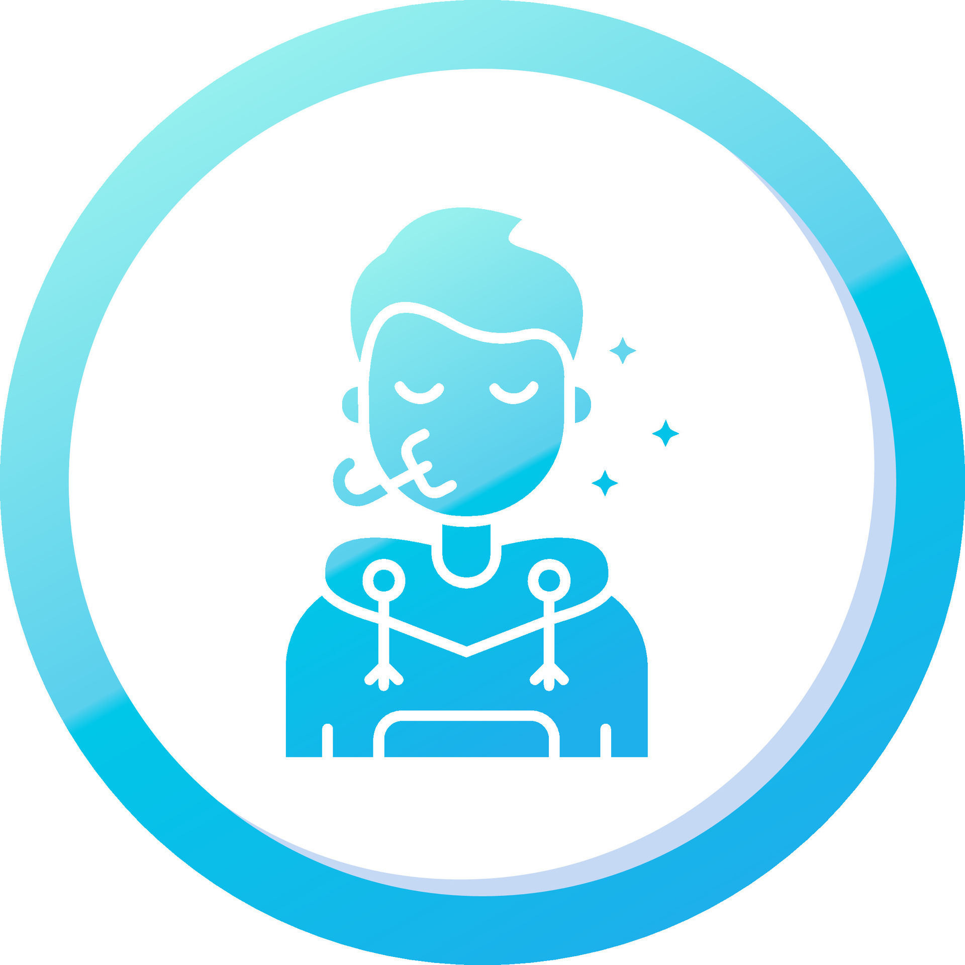 Congratulation Solid Blue Gradient Icon 37086374 Vector Art at Vecteezy