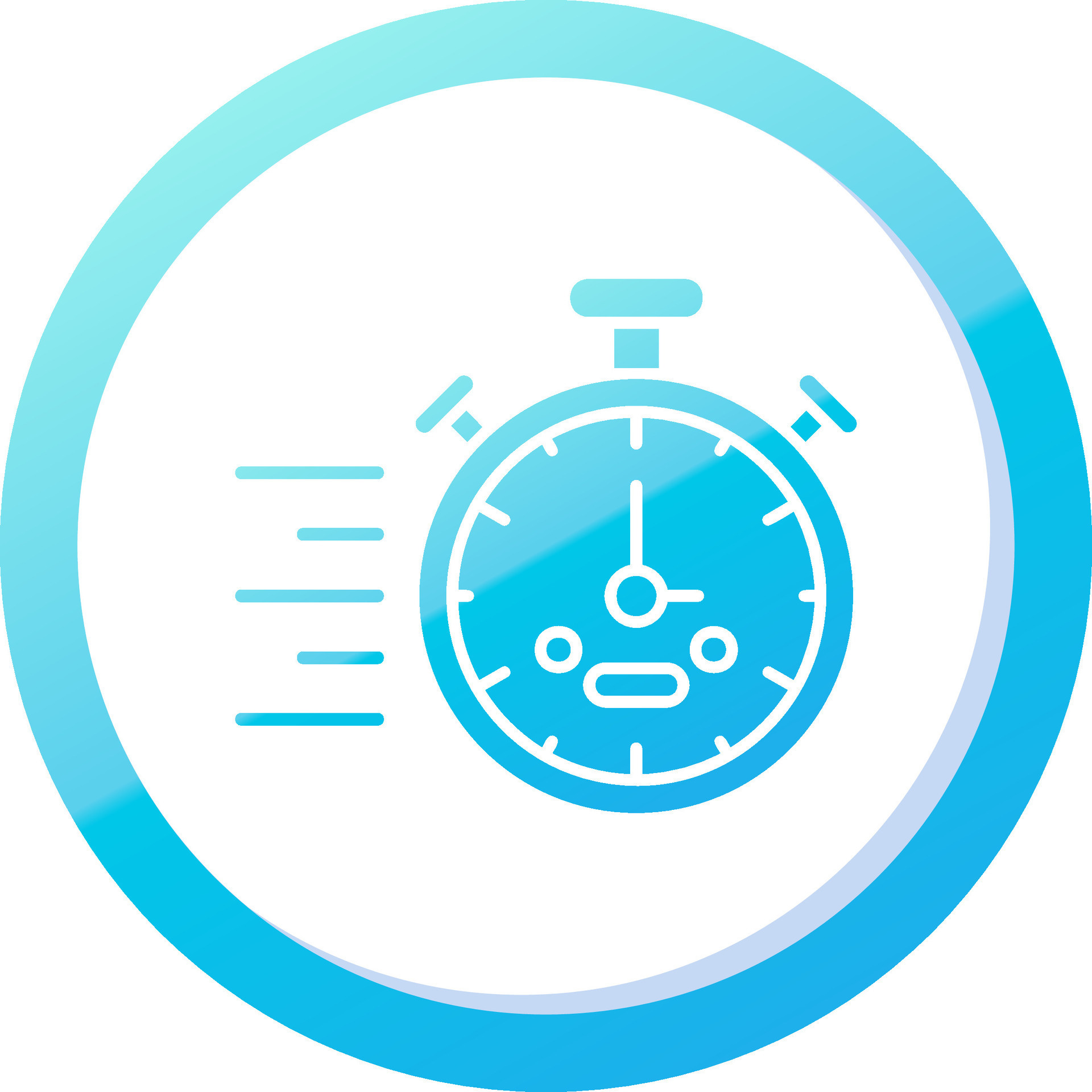 Stopwatch Solid Blue Gradient Icon 37086551 Vector Art At Vecteezy