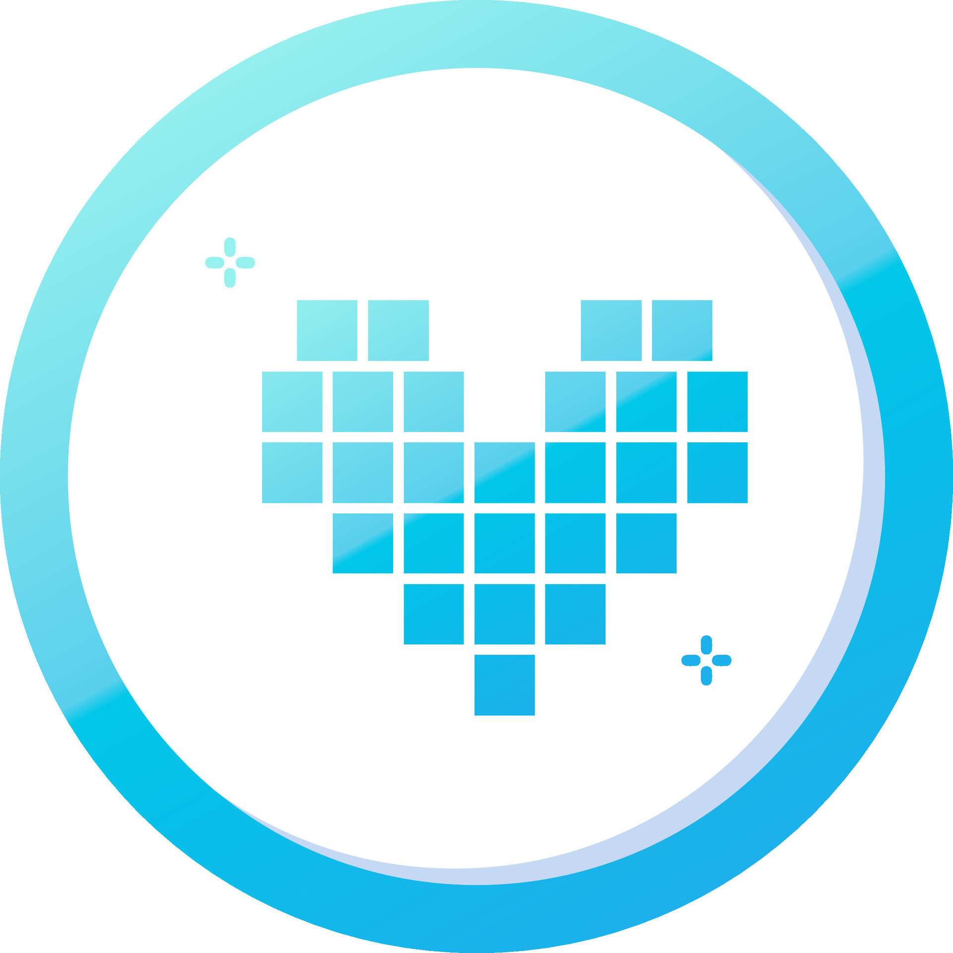 Pixels Solid Blue Gradient Icon 37086636 Vector Art at Vecteezy