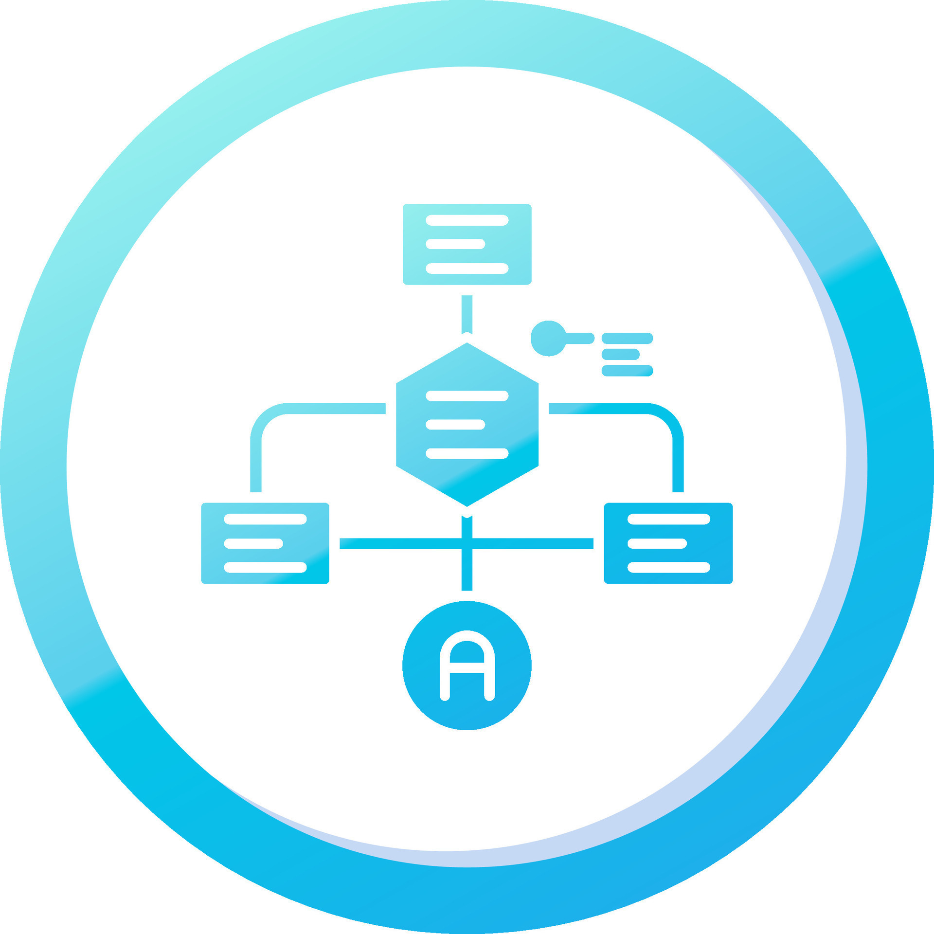 Flowchart Solid Blue Gradient Icon 37086785 Vector Art at Vecteezy