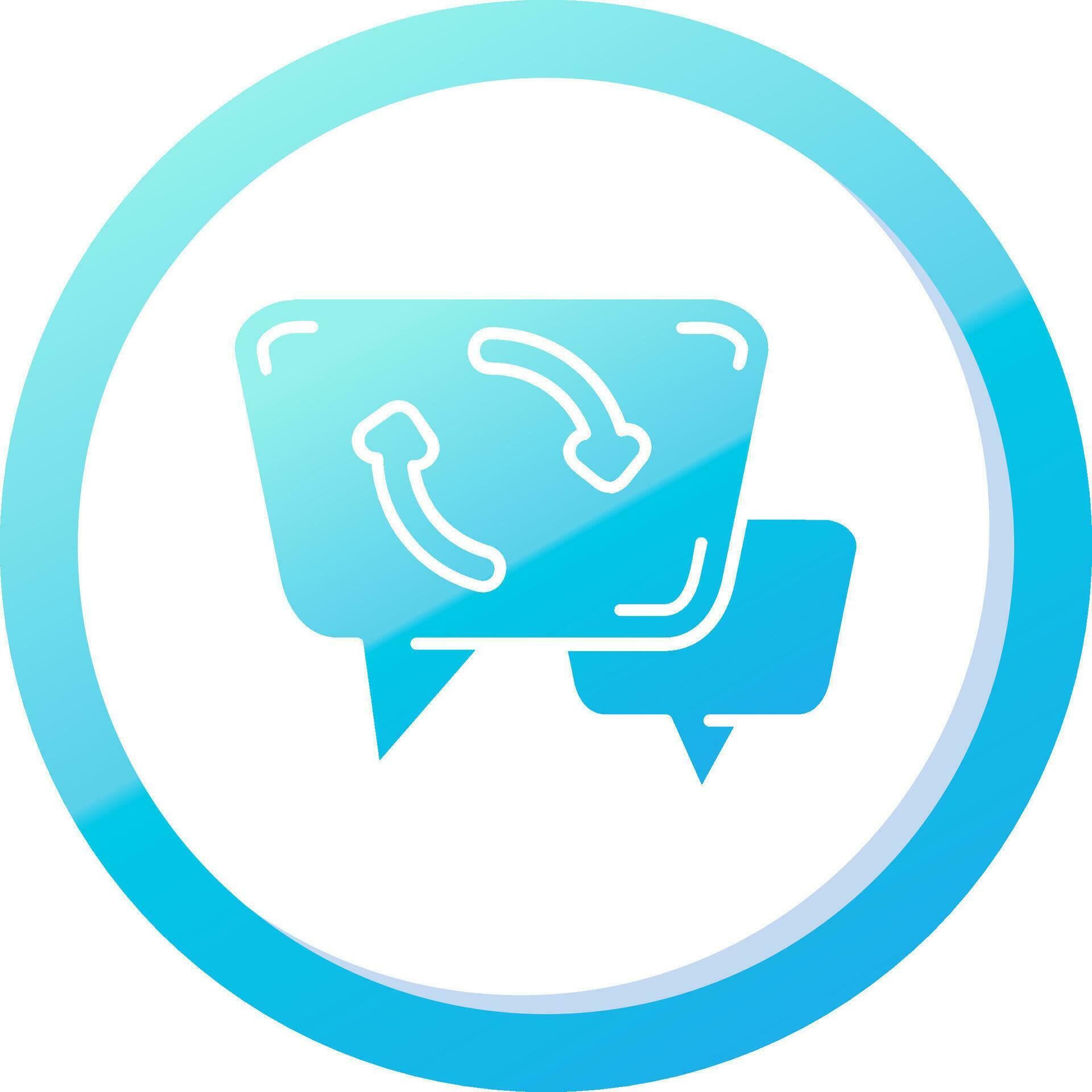 Syncing Solid Blue Gradient Icon 37086895 Vector Art at Vecteezy