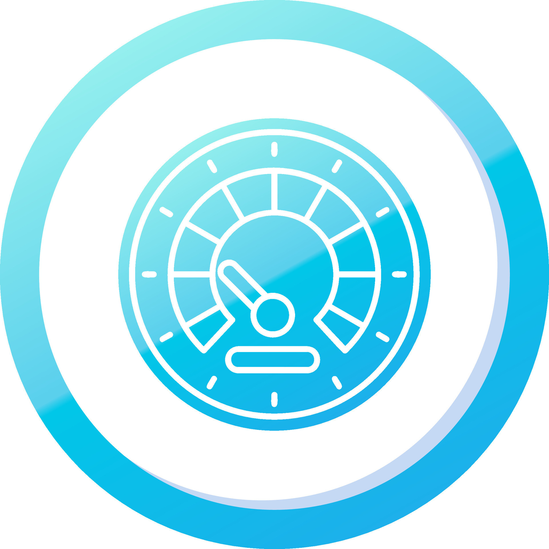 Speedometer Solid Blue Gradient Icon 37086915 Vector Art at Vecteezy