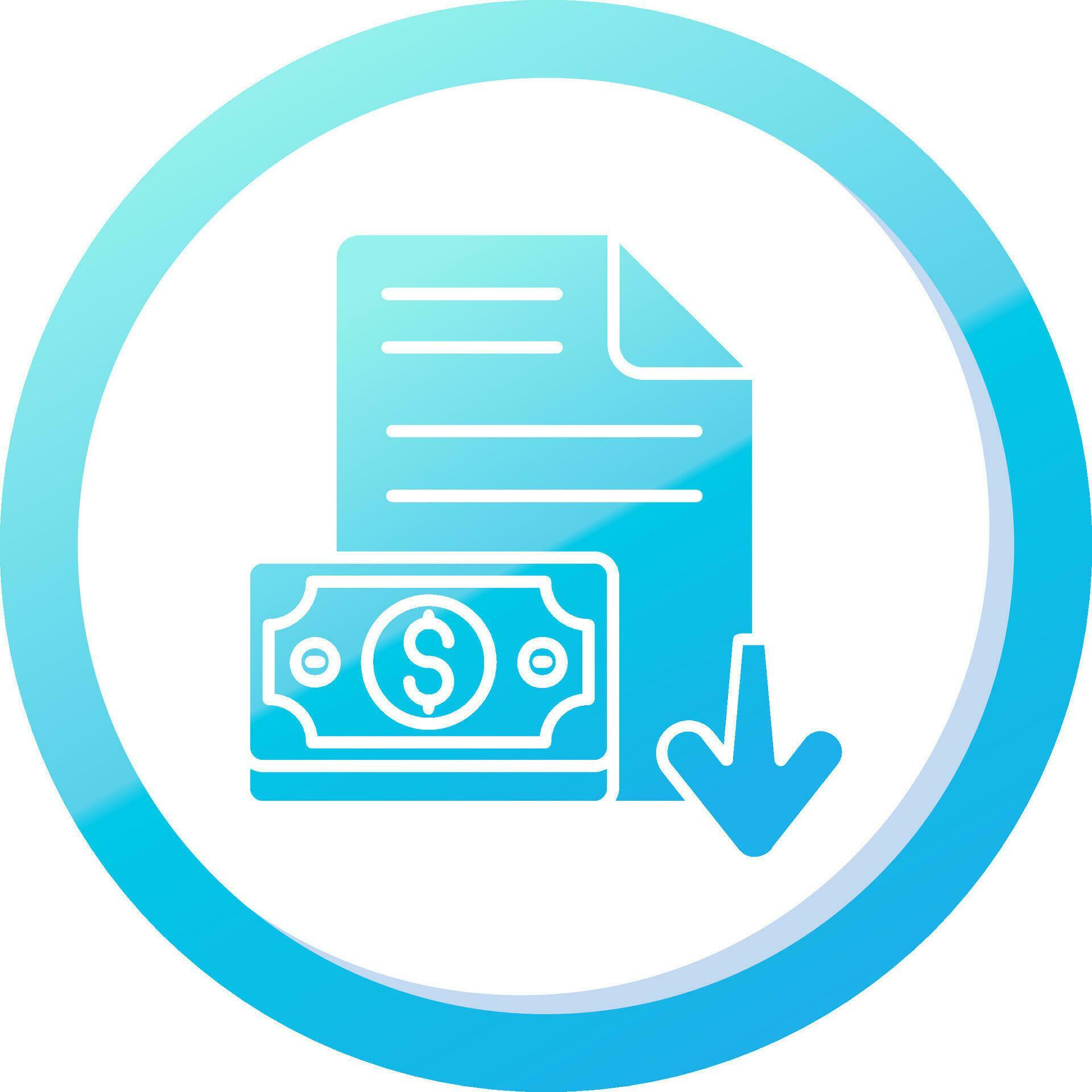 Decrease Solid Blue Gradient Icon 37086950 Vector Art at Vecteezy