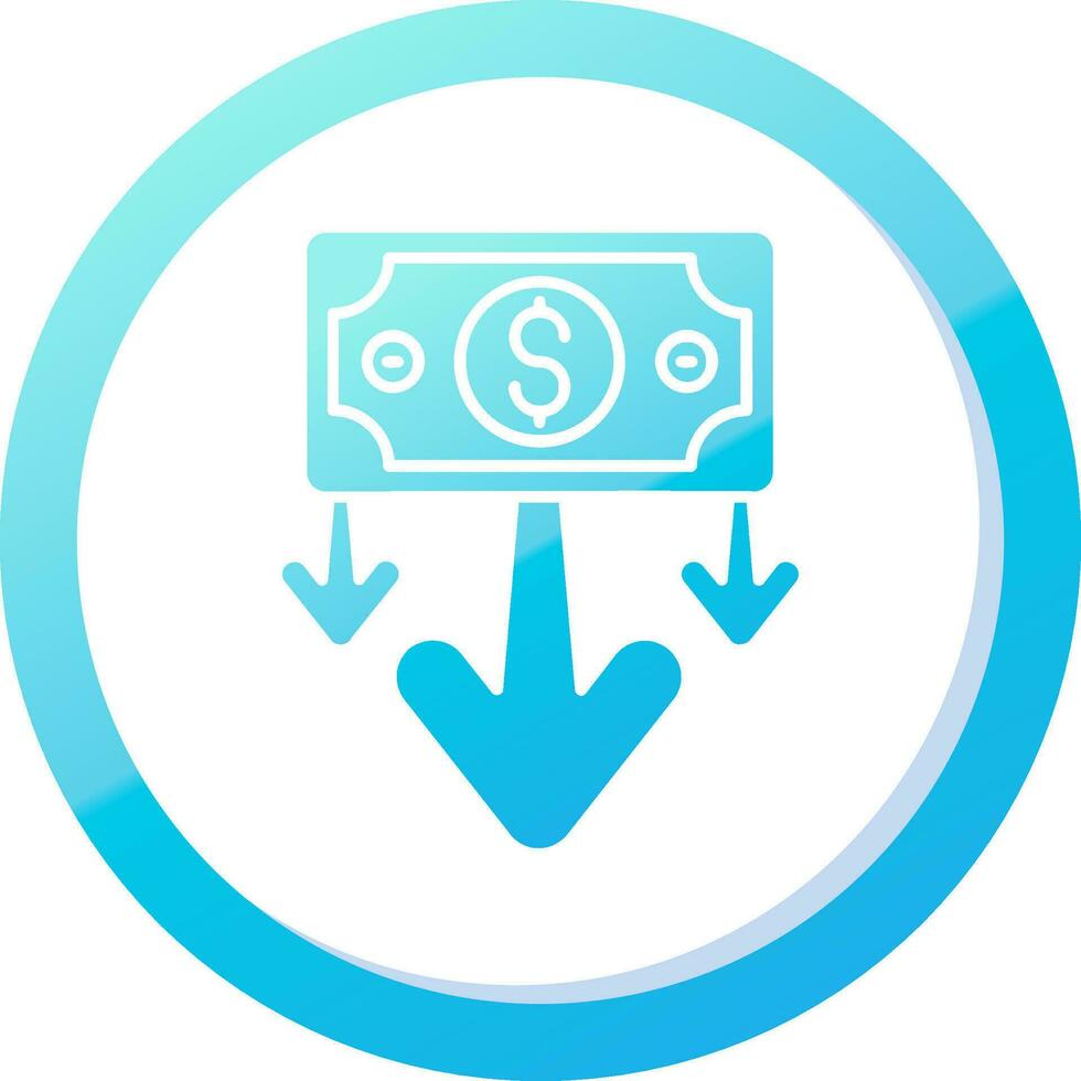 Decrease Solid Blue Gradient Icon 37086961 Vector Art at Vecteezy