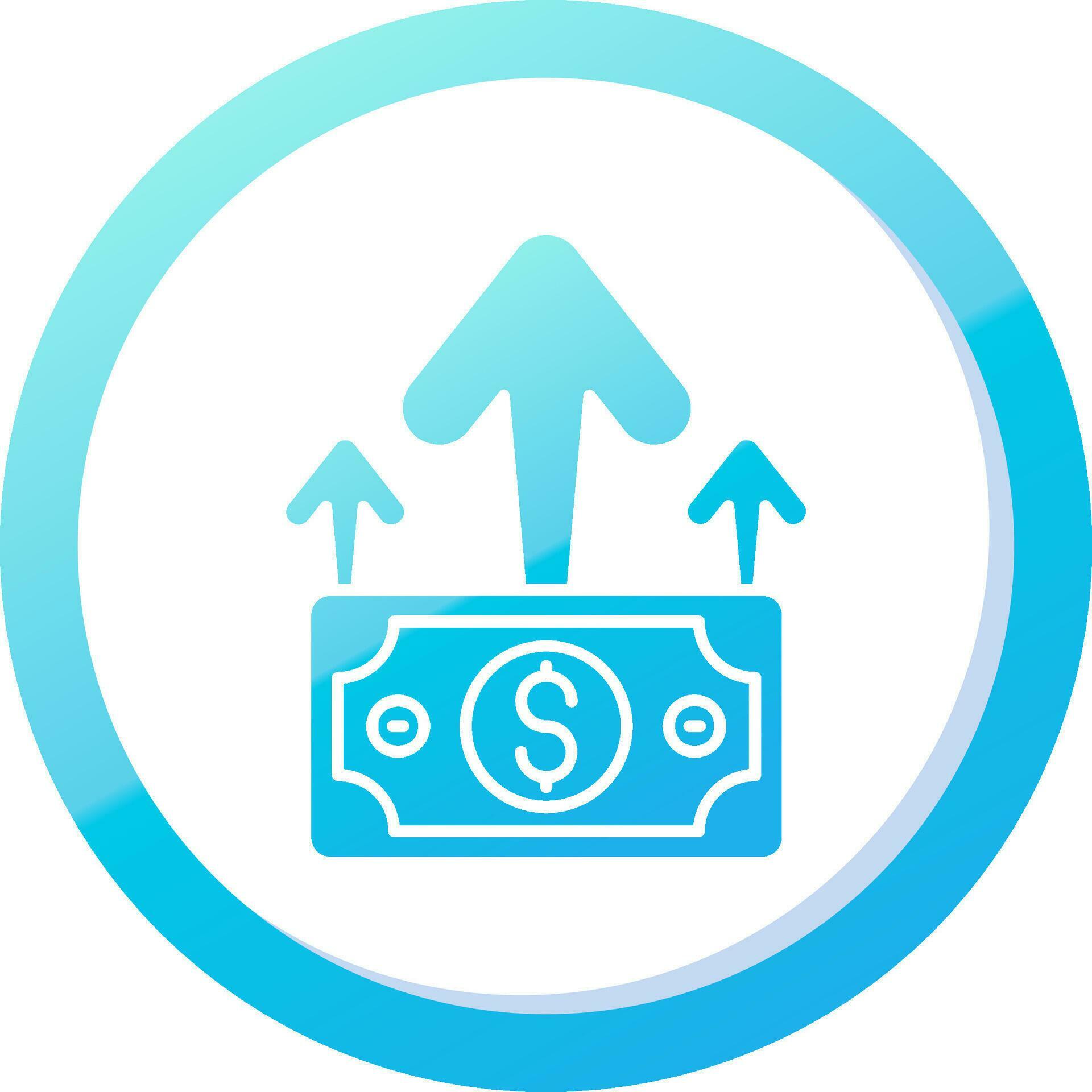 Increase Solid Blue Gradient Icon 37086973 Vector Art at Vecteezy