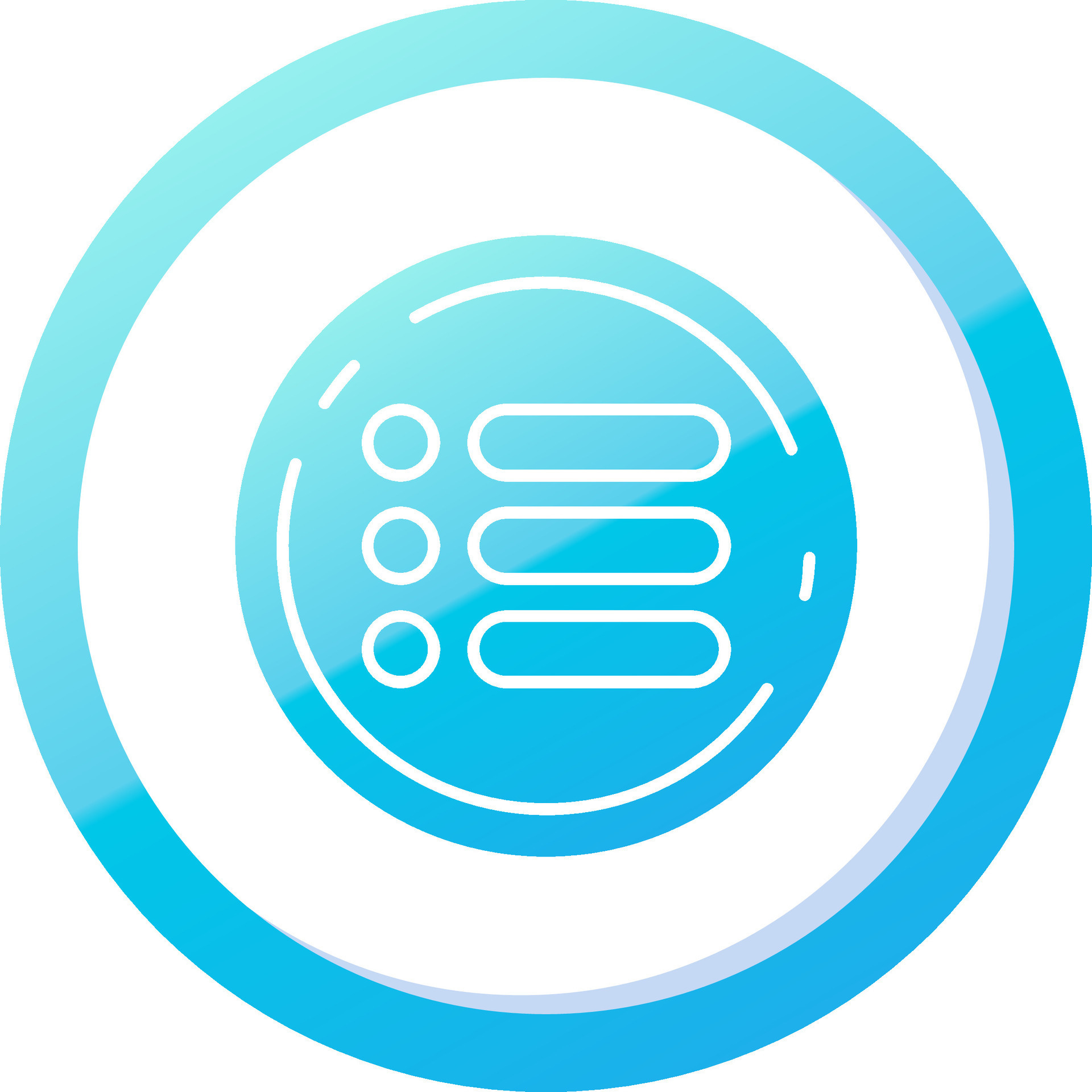 Menu Solid Blue Gradient Icon 37087103 Vector Art at Vecteezy