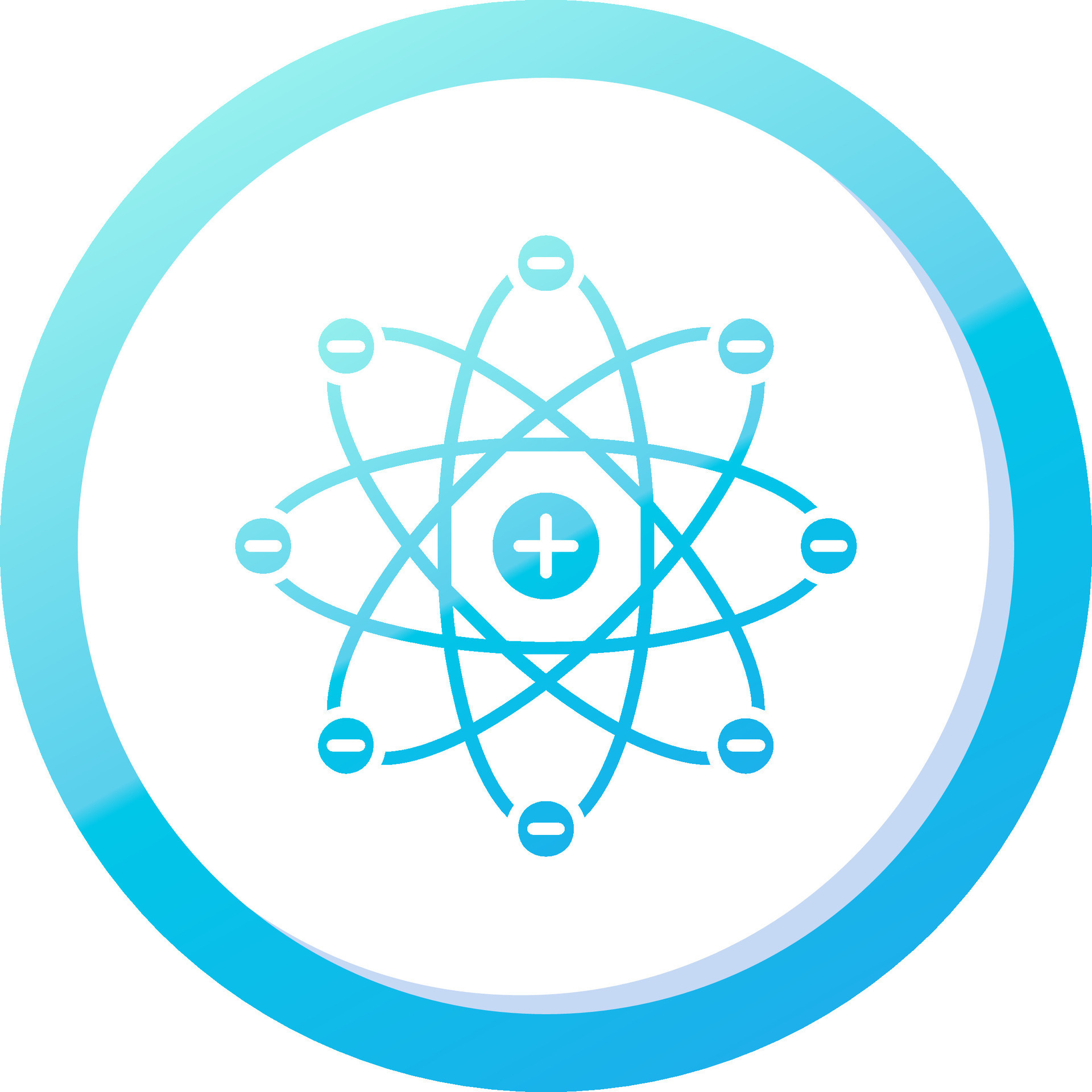 Atom Solid Blue Gradient Icon 37087116 Vector Art at Vecteezy