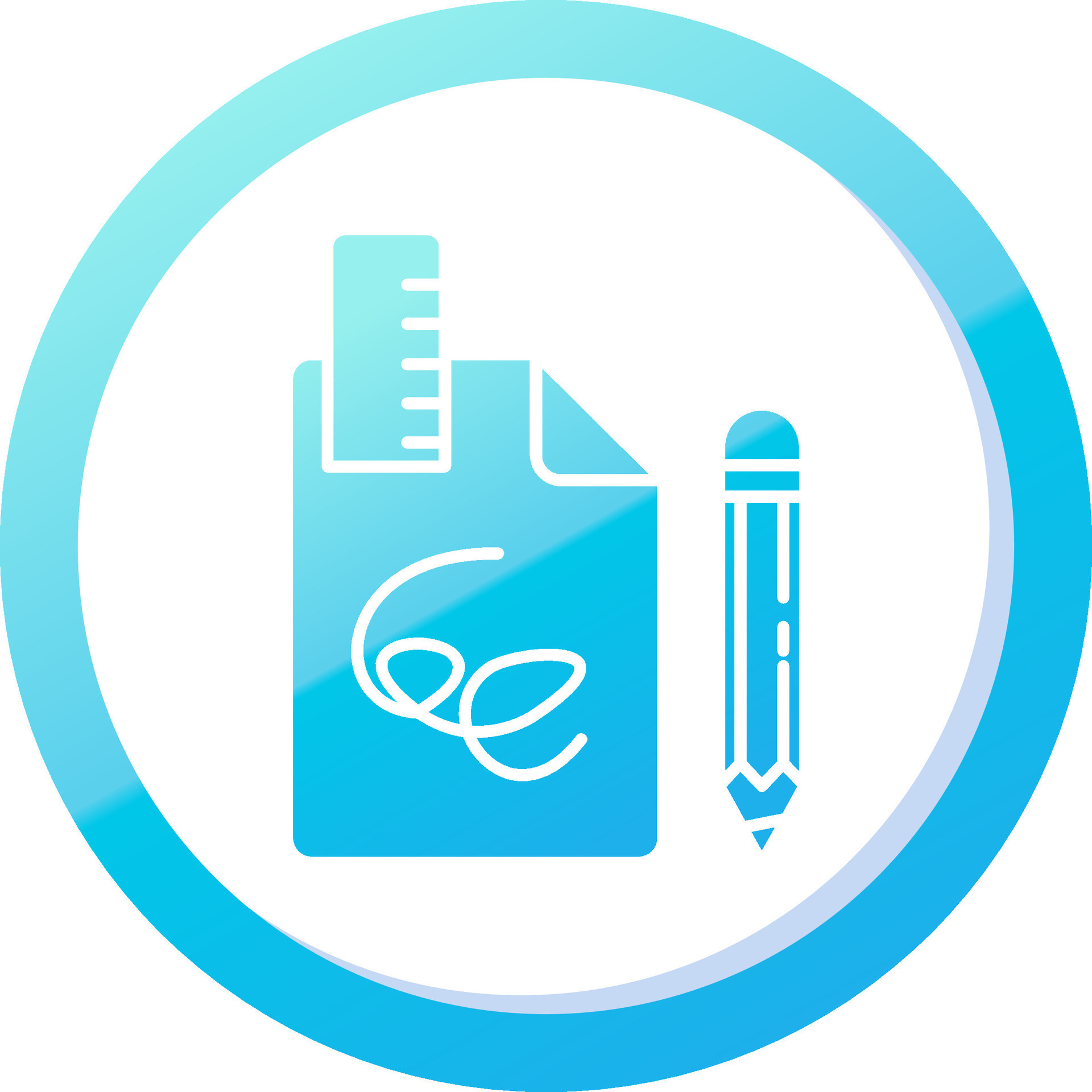 Draft Solid Blue Gradient Icon 37087235 Vector Art at Vecteezy